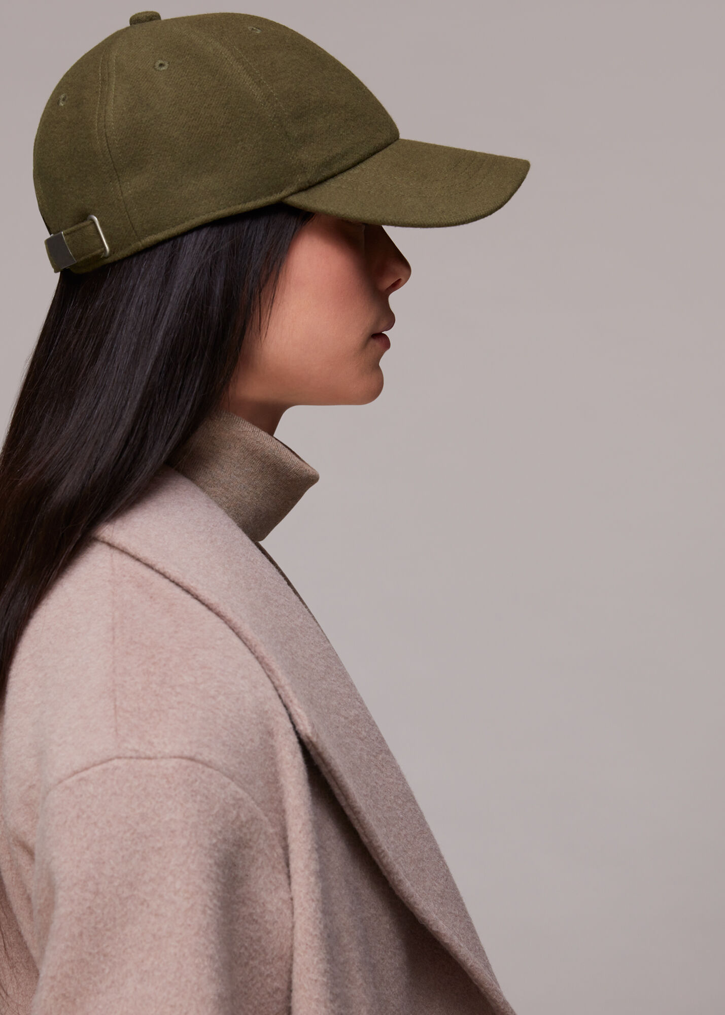 Khaki Felt Cap | WHISTLES | Whistles UK