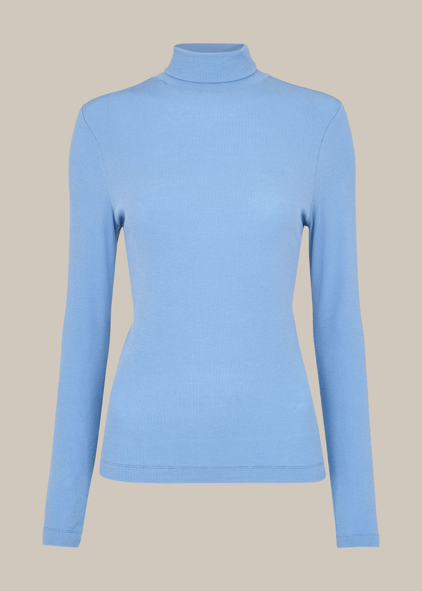 Pale Blue Essential Polo Neck | WHISTLES