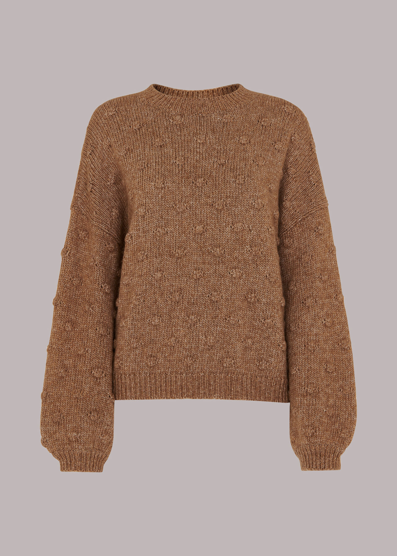 Neutral Bobble Knitted Jumper | WHISTLES | Whistles UK