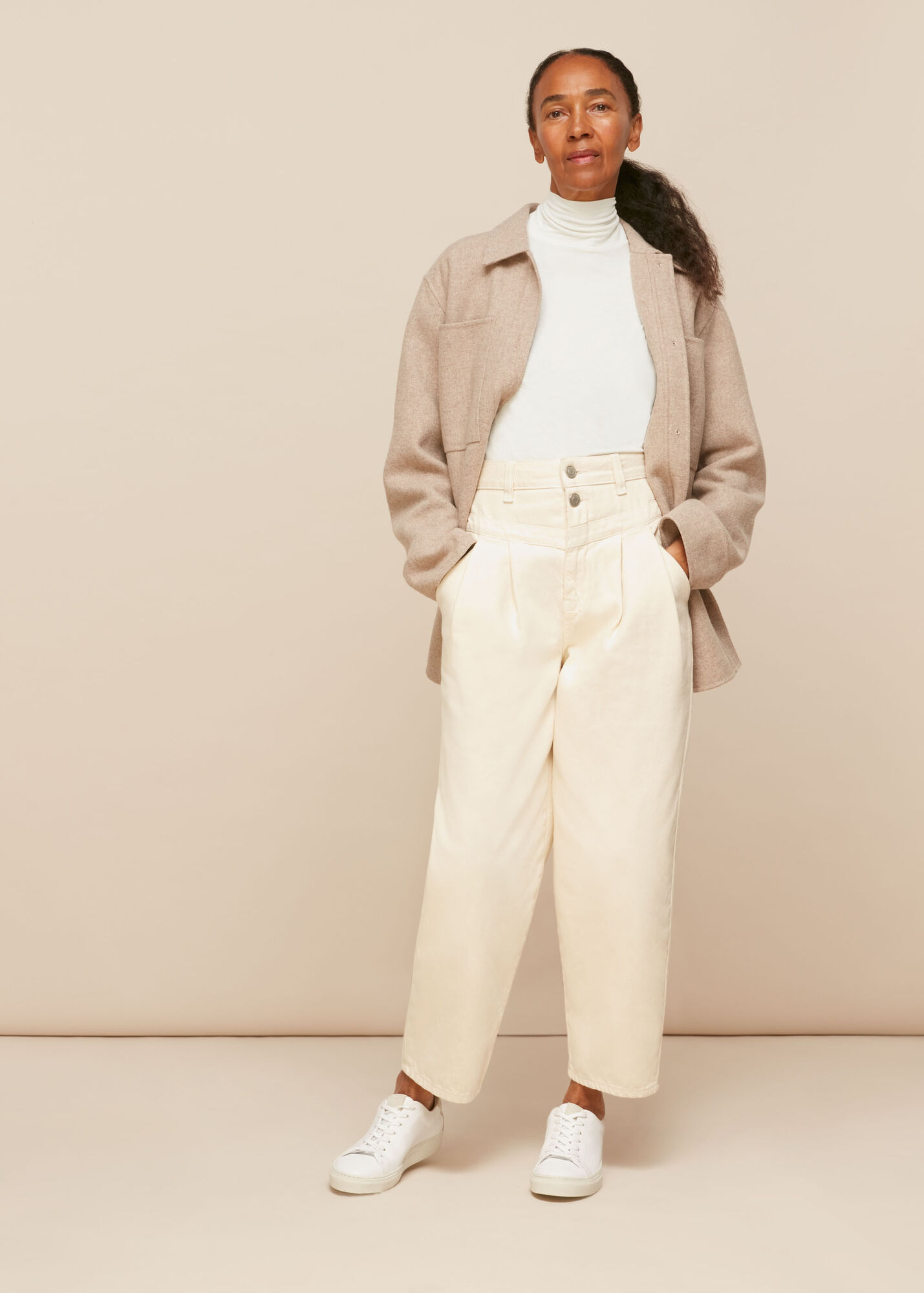 Ivory Essential Polo Neck | WHISTLES | Whistles UK