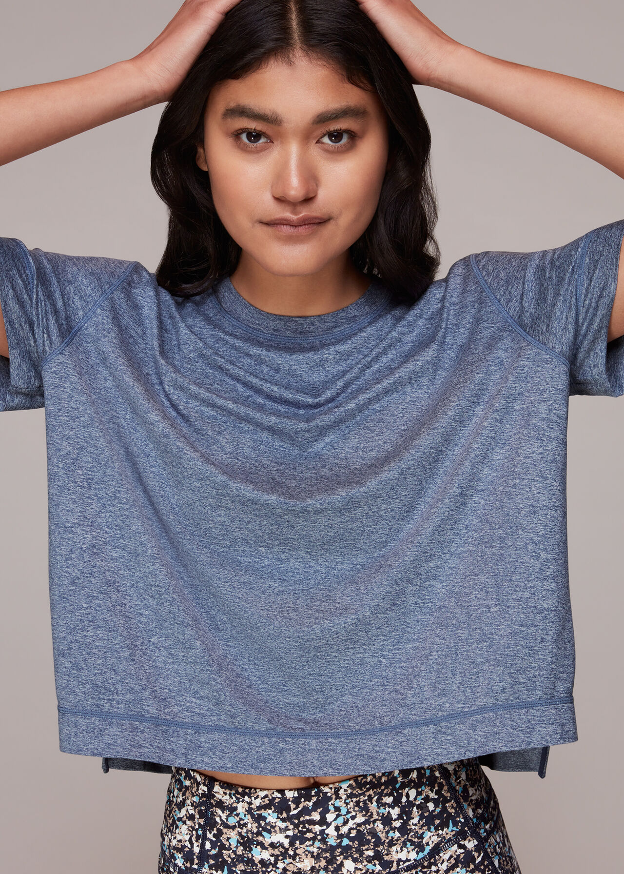 Navy Ultimate Active Oversized Tee | WHISTLES | Whistles UK