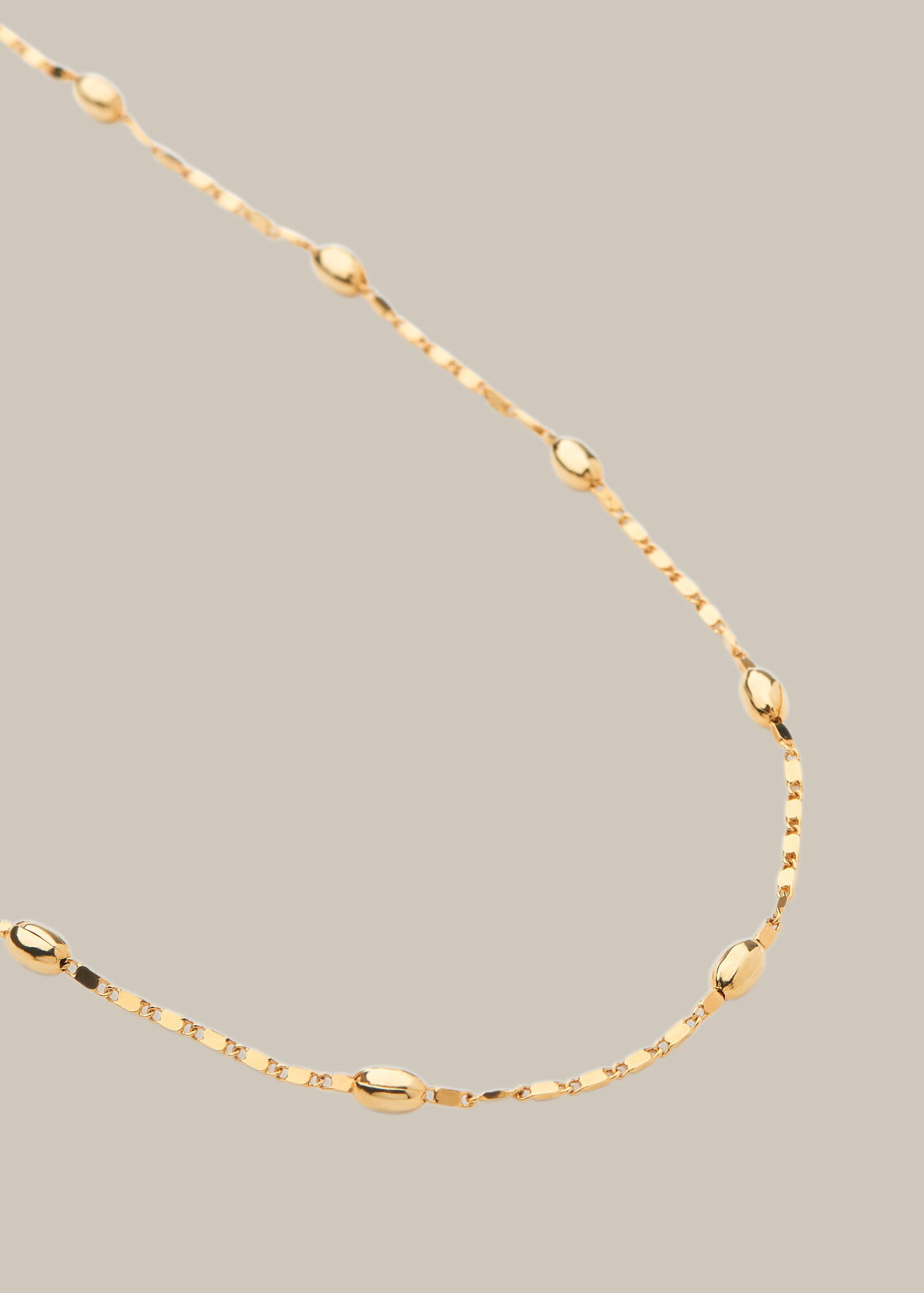 Gold/Multi Beaded Chain Necklace | WHISTLES