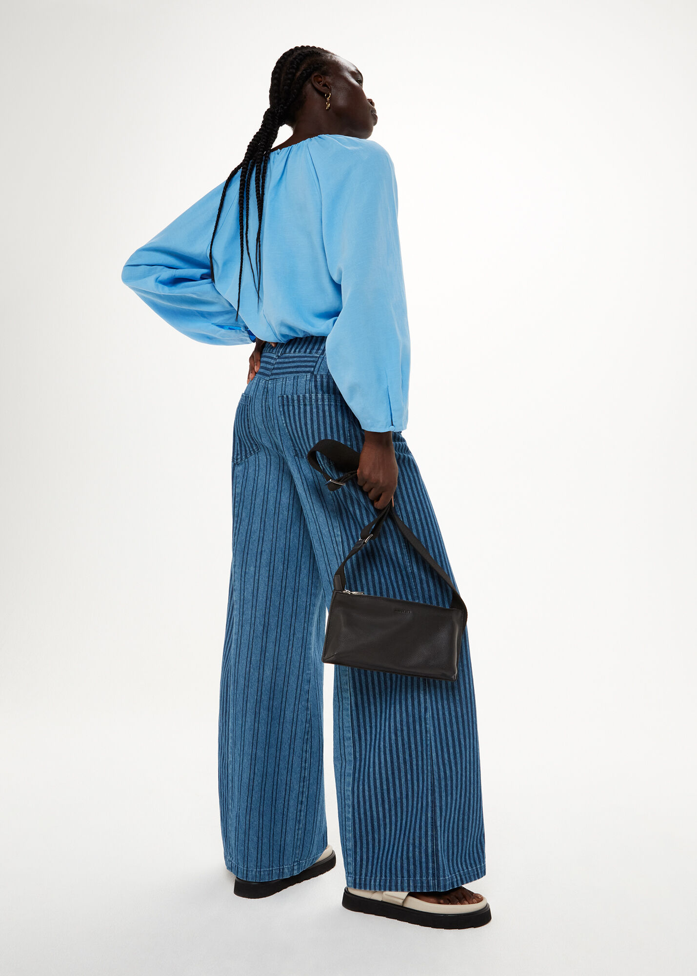 Black Kai Double Pouch Crossbody Bag | WHISTLES | Whistles US