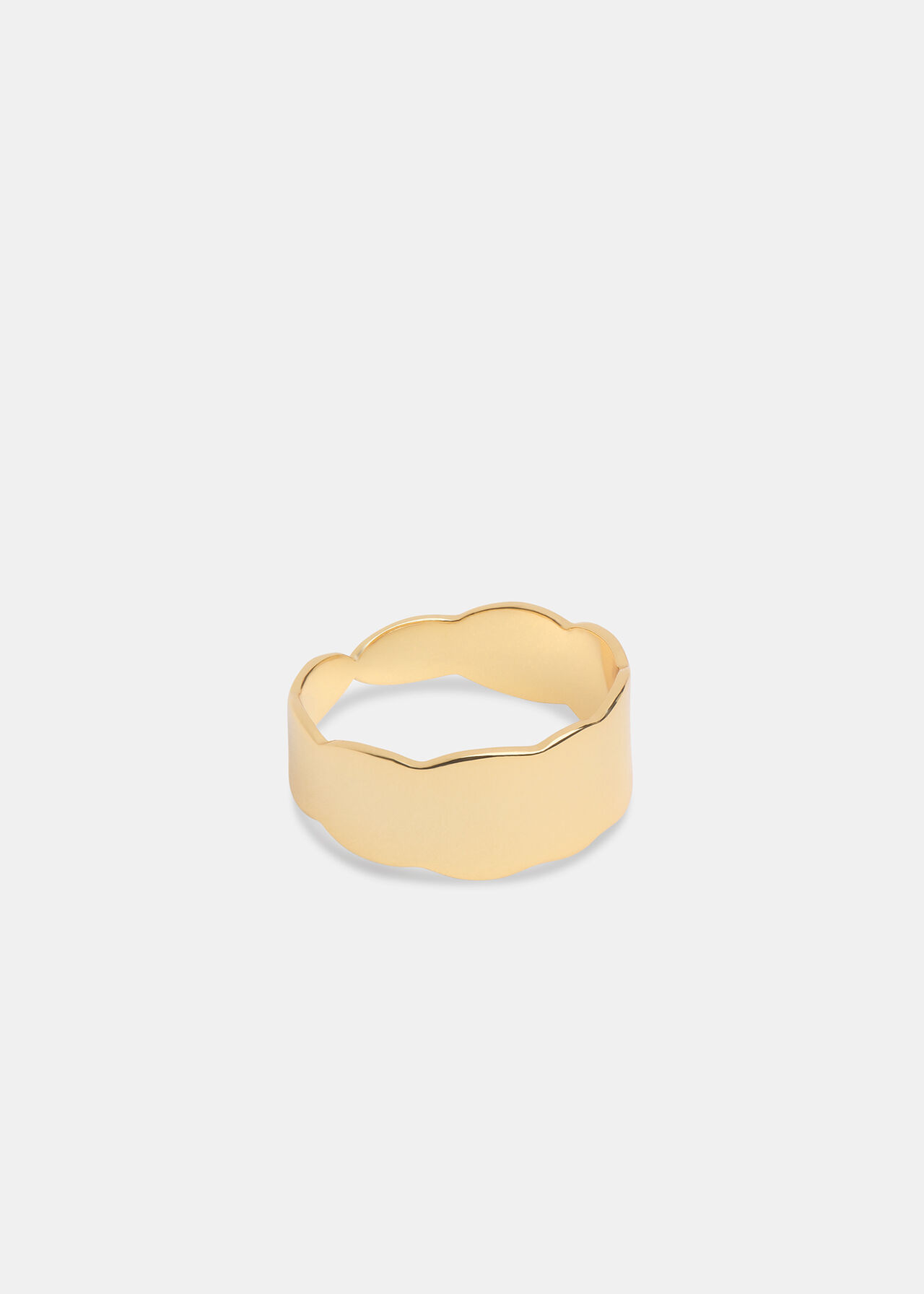 Gold Scalloped Edge Ring | WHISTLES | Whistles UK