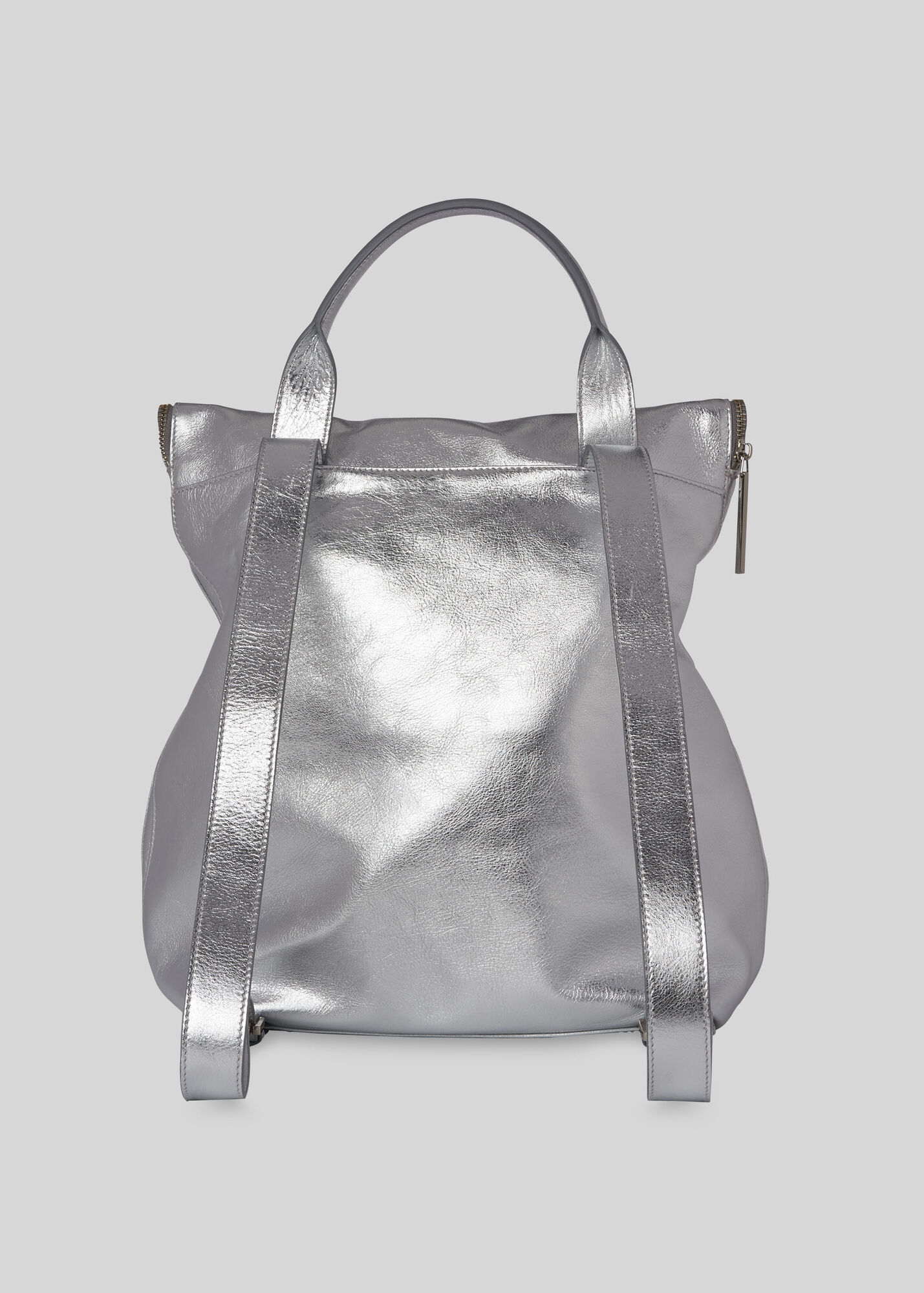 Silver Metallic Verity Backpack | WHISTLES | Whistles UK