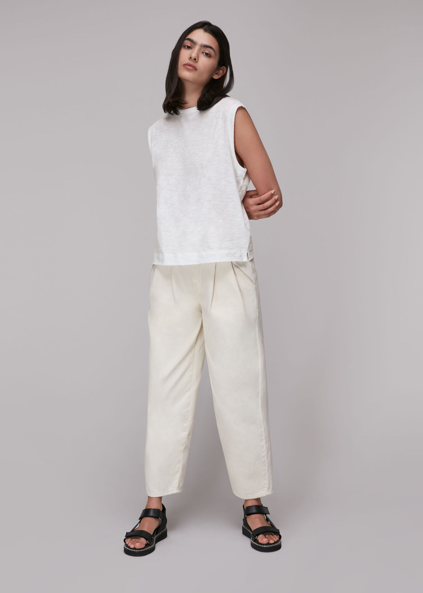 White Easy Muscle Vest Top | WHISTLES | Whistles UK