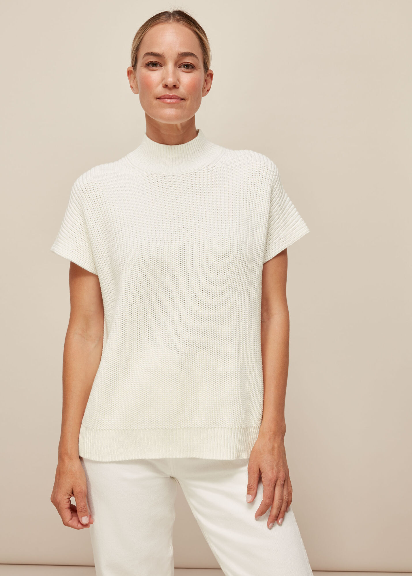 Ivory Kayla Rib Sweater | WHISTLES