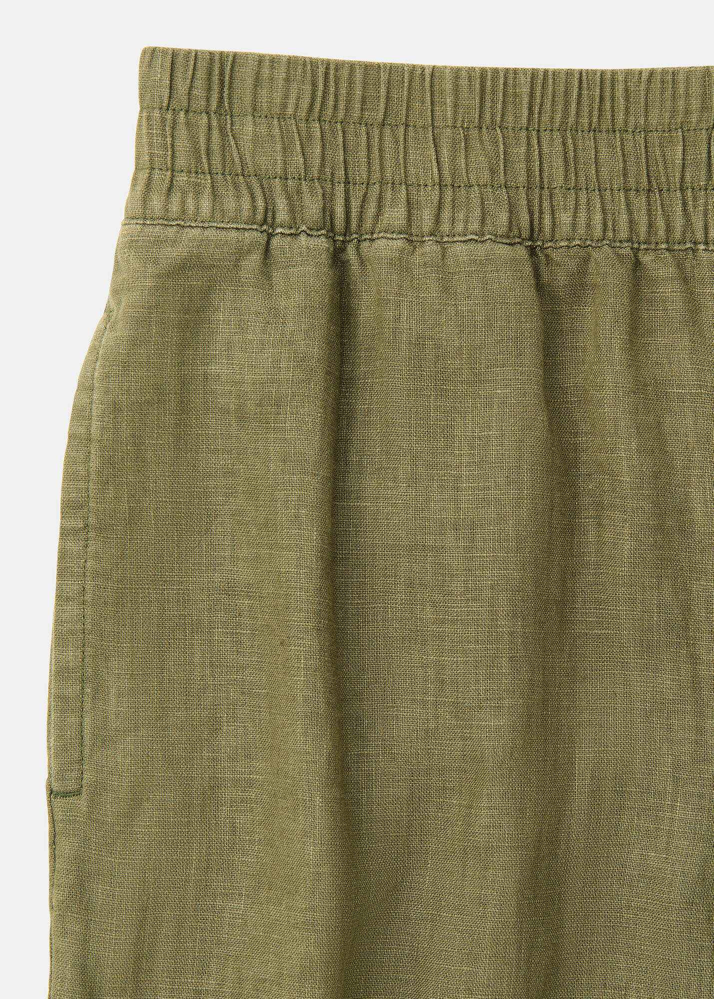 Khaki Linen Pocket Trouser | WHISTLES | Whistles UK