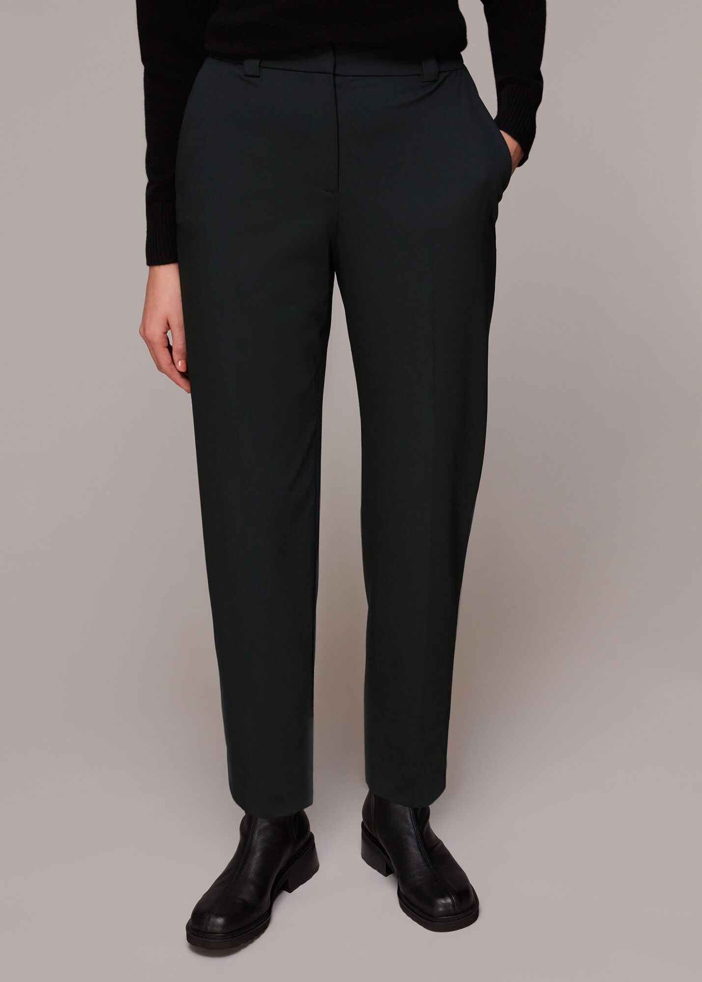 Black Lucie Cigarette Trouser | WHISTLES | Whistles UK