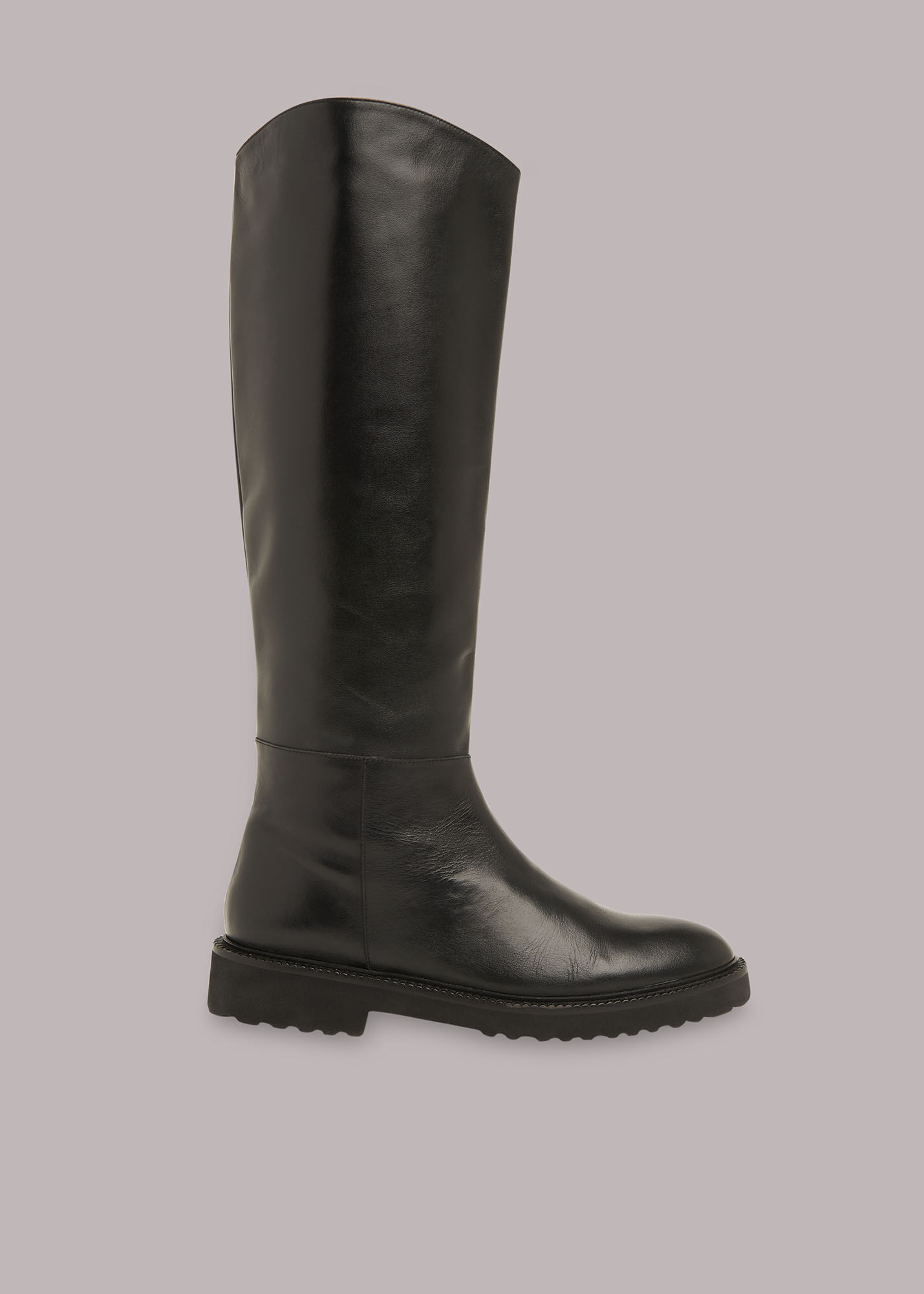 Black Hadlow Knee High Riding Boot | WHISTLES | Whistles UK