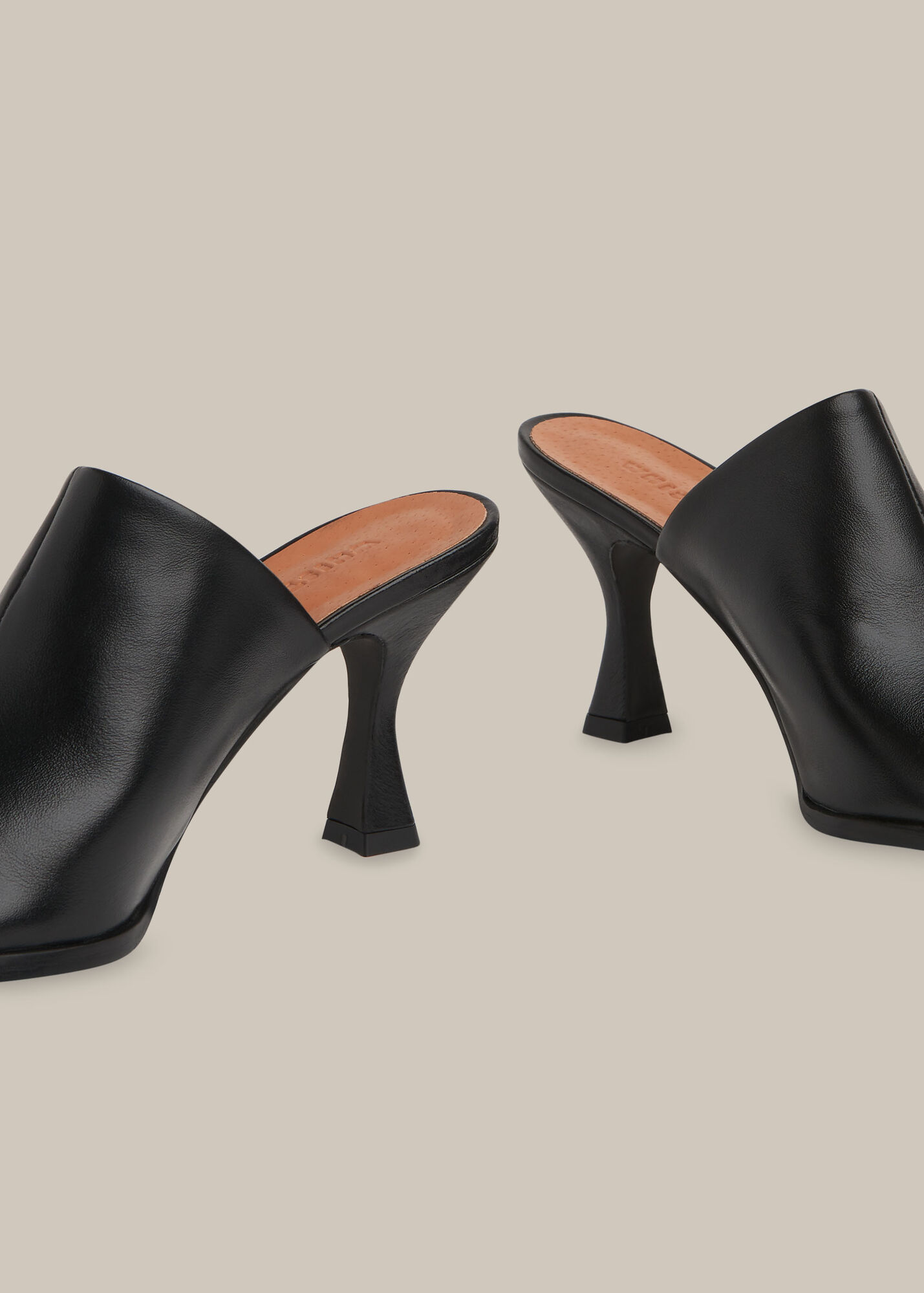 Black Aerin Square Toe Mule | WHISTLES | Whistles UK