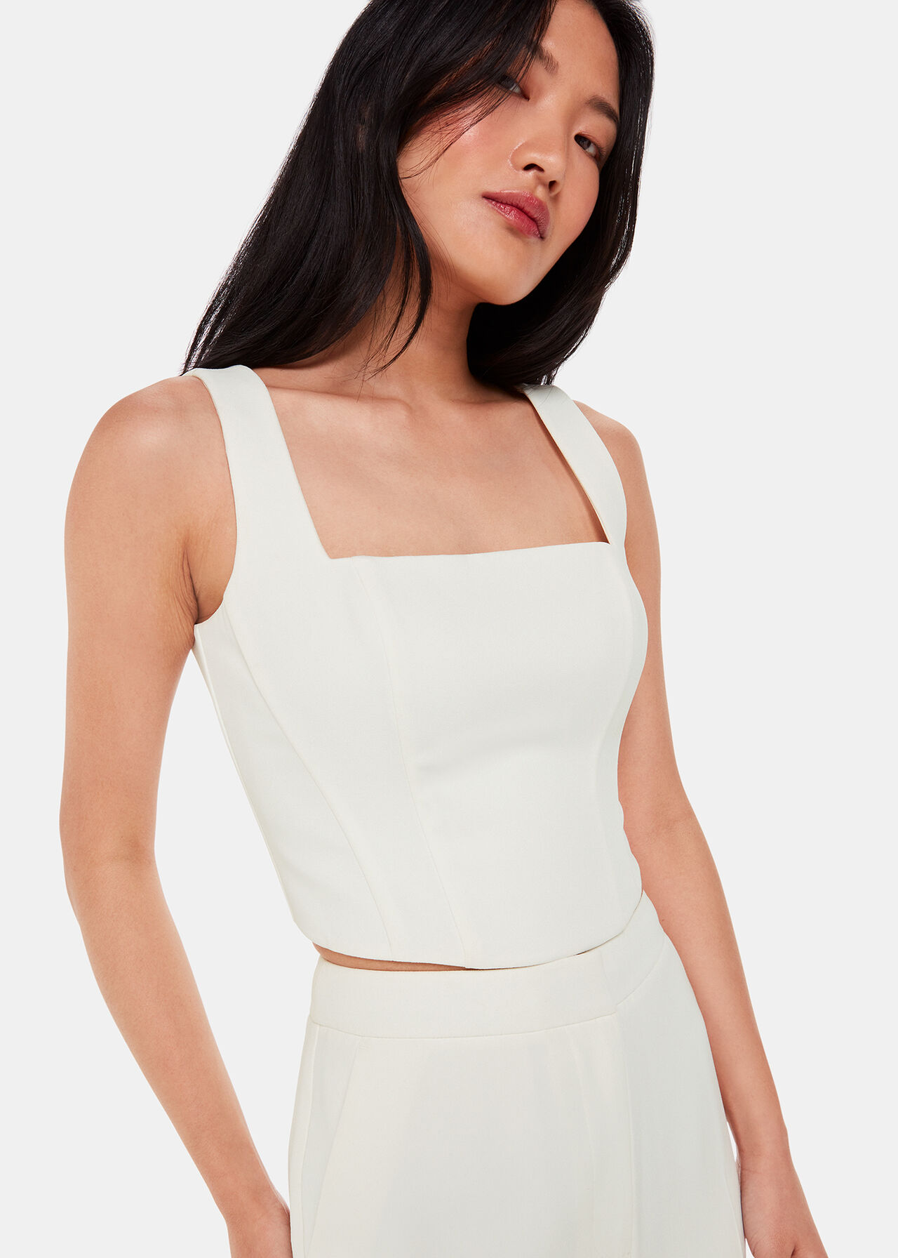 Ivory Structured Corset Bridal Top | WHISTLES | Whistles UK
