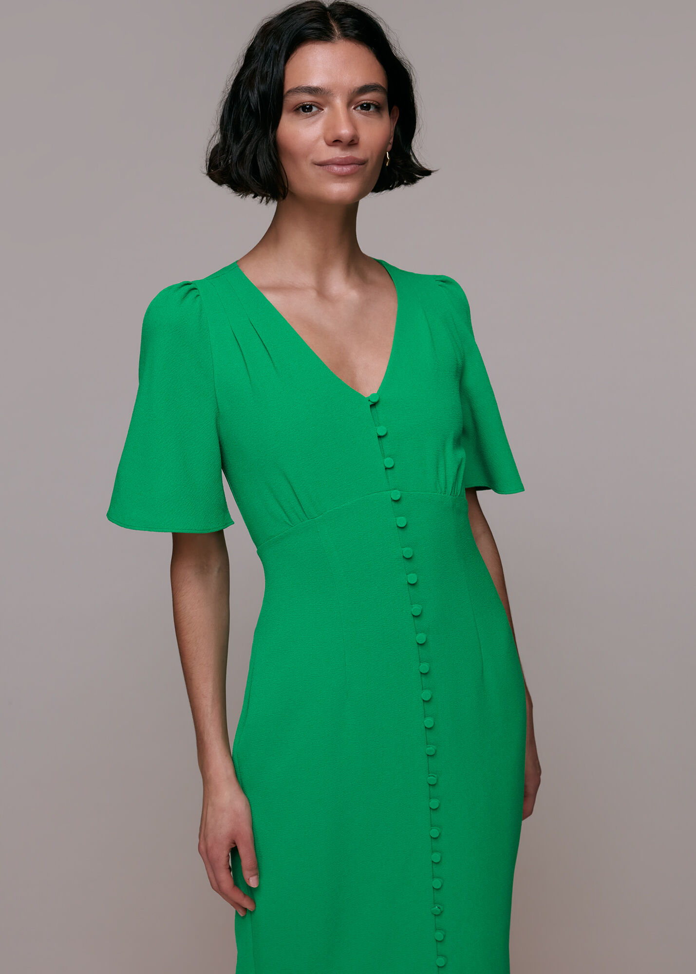 Green Molly Maxi Dress | WHISTLES | Whistles UK