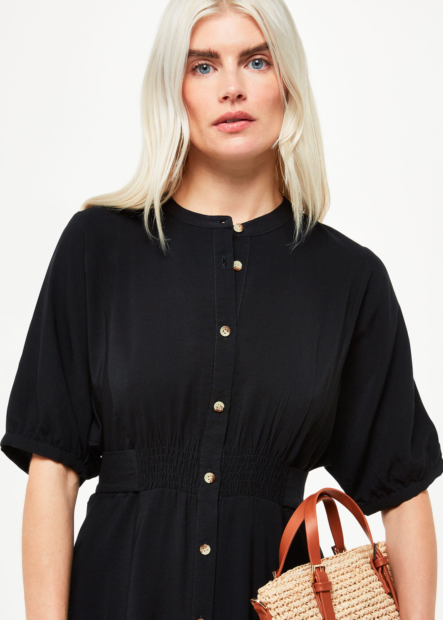 Black Amber Midi Dress | WHISTLES | Whistles UK