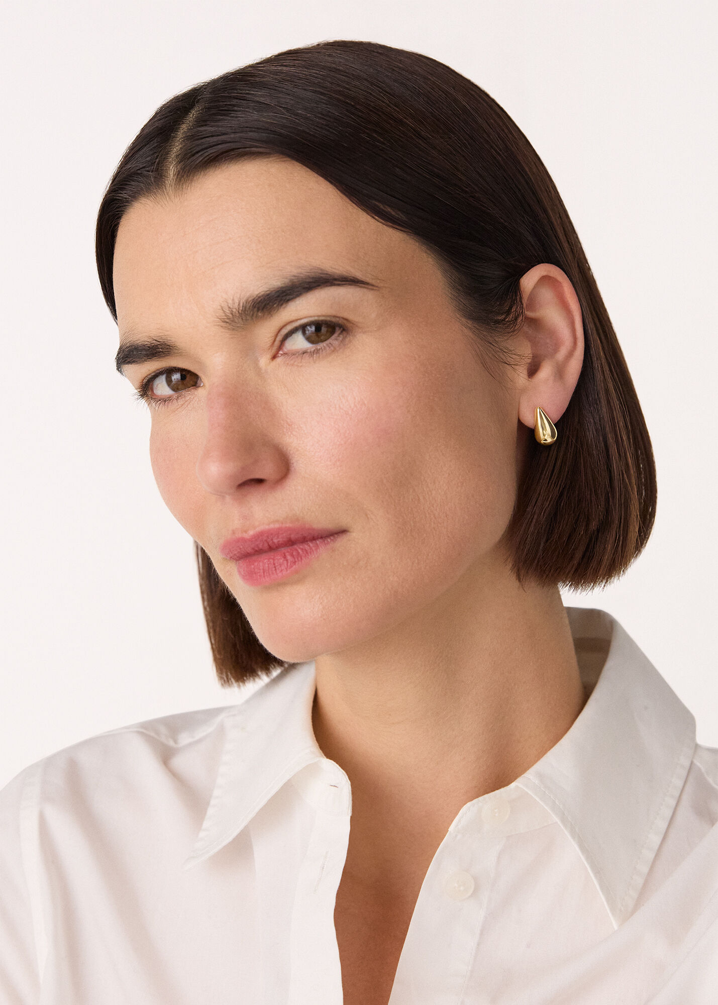 Gold Mini Teardrop Stud Earring | WHISTLES | Whistles UK