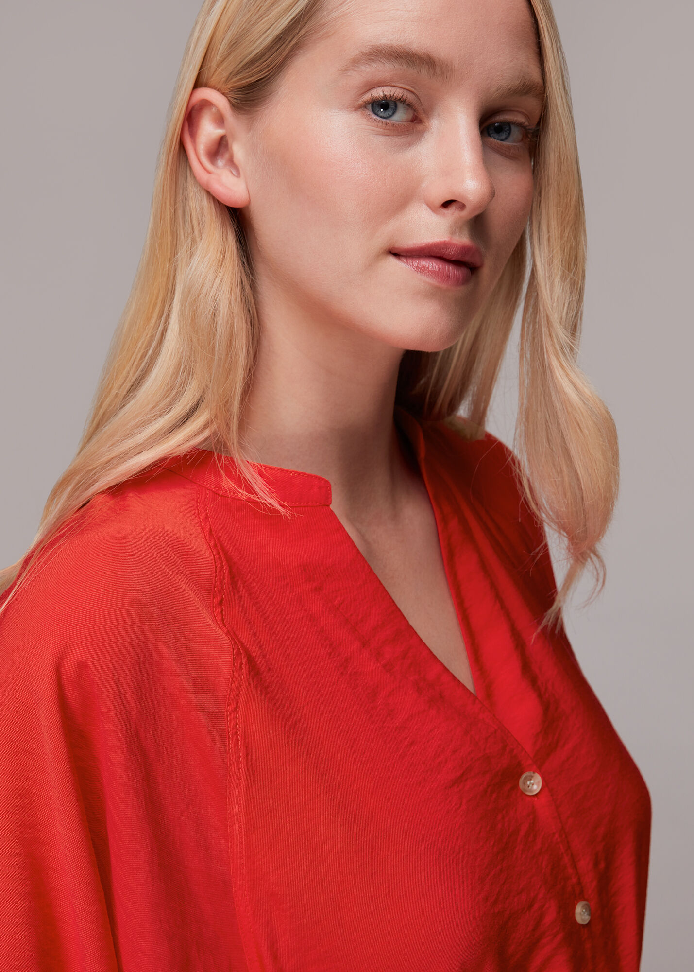 Red Lizzie Midi Dress | WHISTLES | Whistles UK