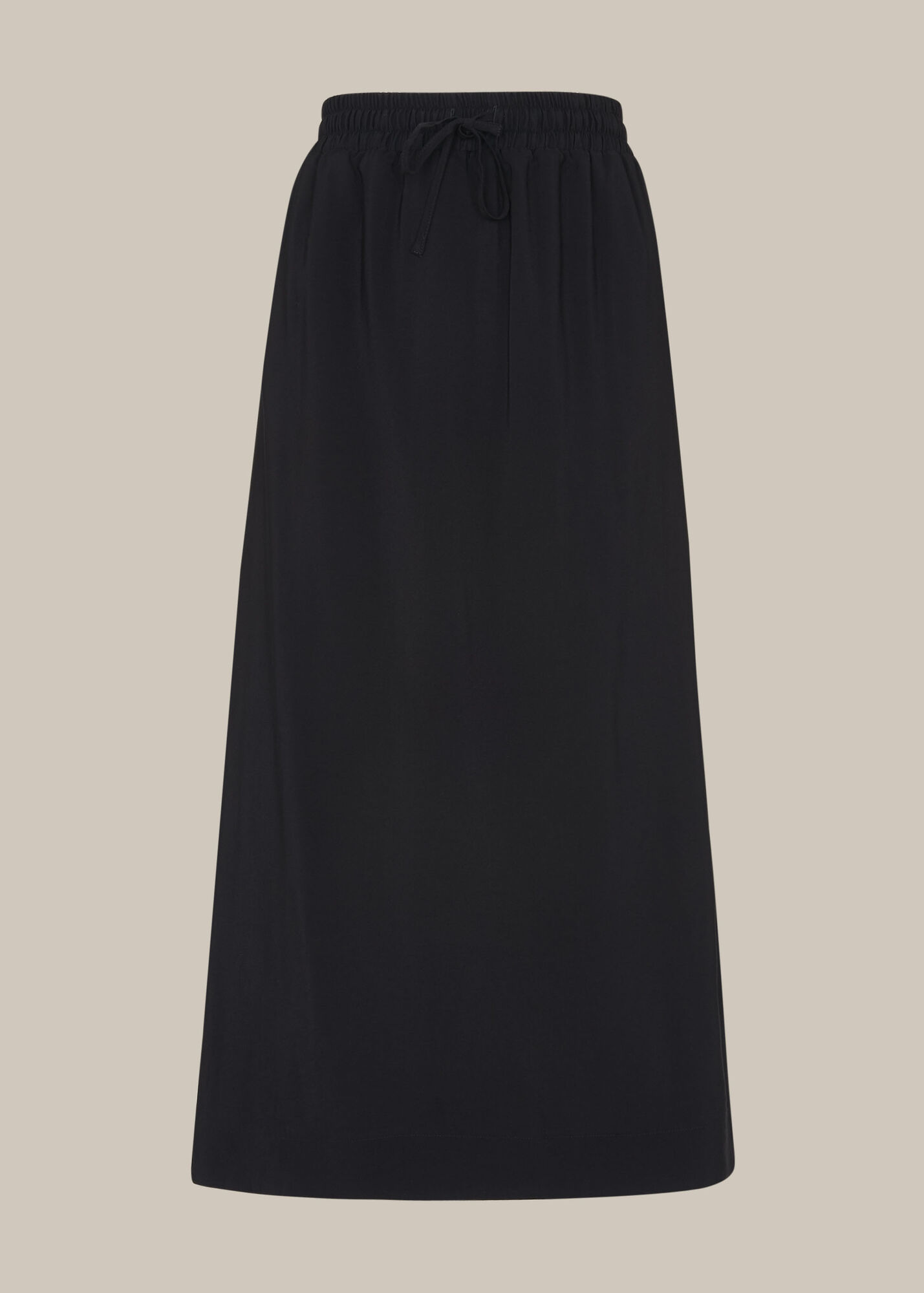Black Sporty Drawstring Casual Skirt | WHISTLES | Whistles UK
