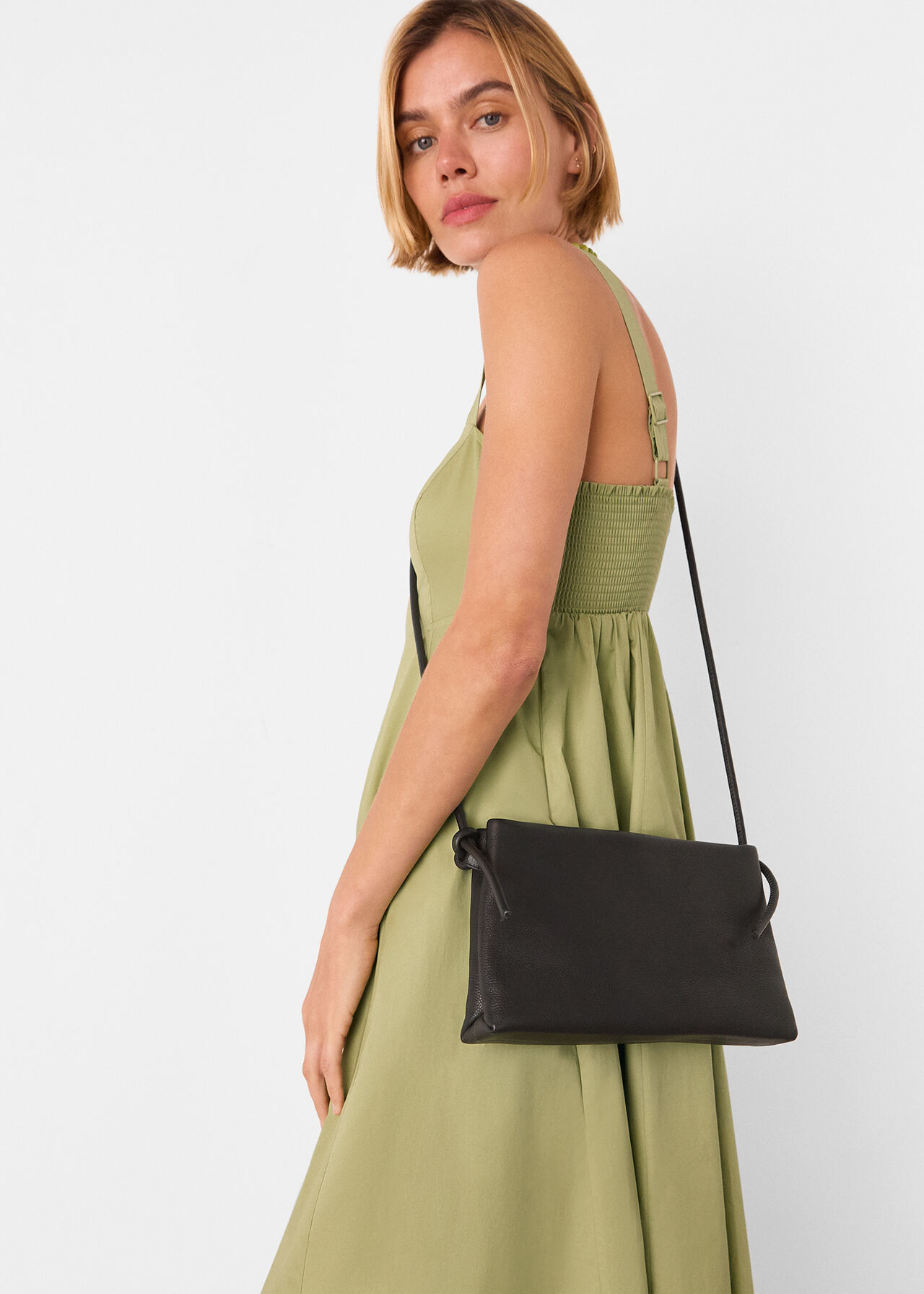 Black Amity Triple Pouch Bag | WHISTLES | Whistles UK