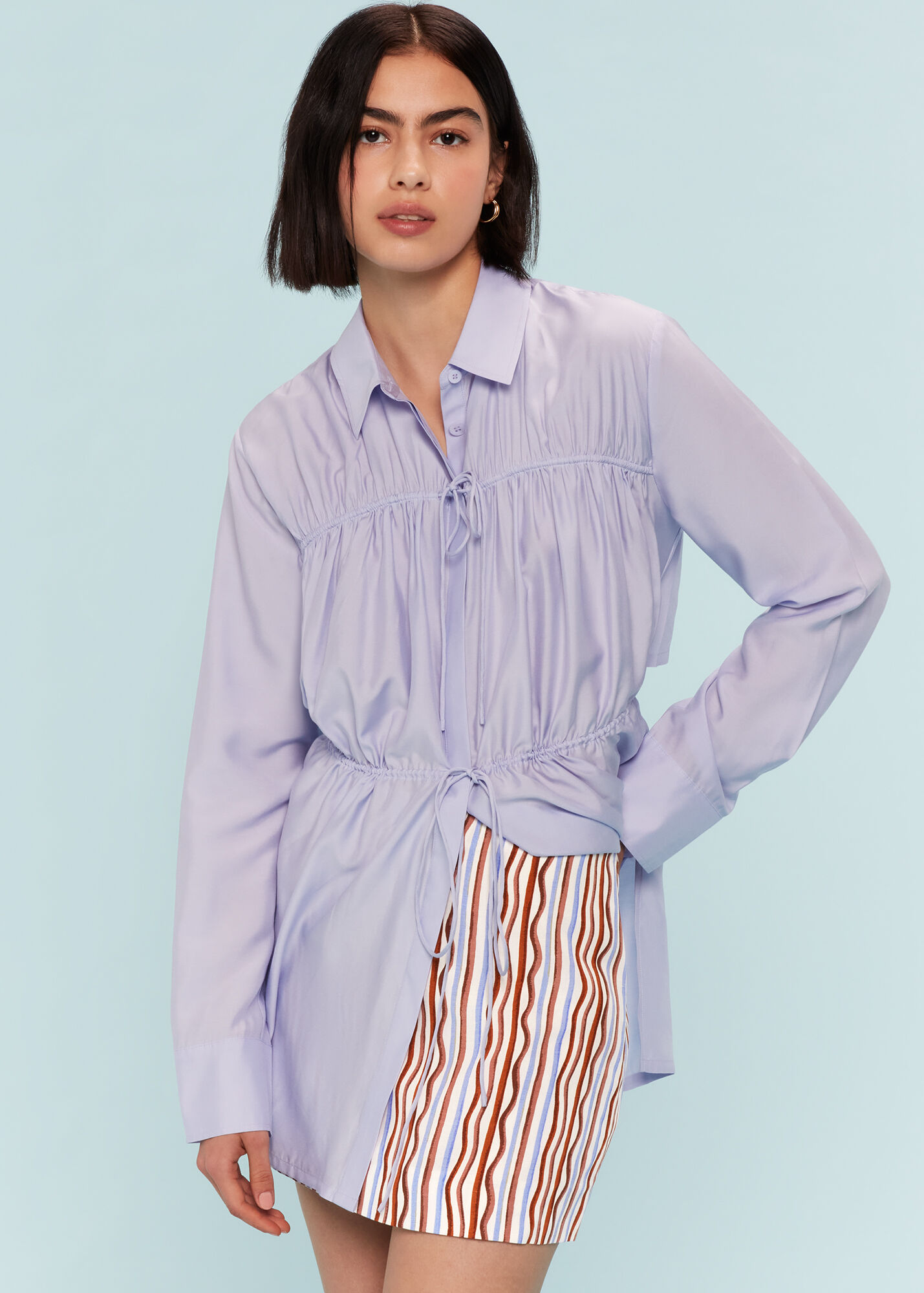 Multicolour Wiggle Stripe Mini Skirt | WHISTLES | Whistles UK