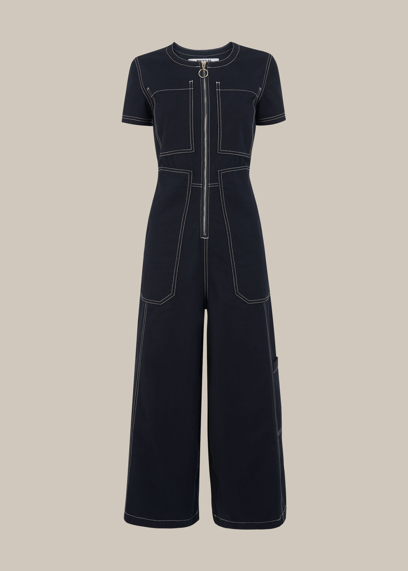 Navy LF Markey Felix Boilersuit | WHISTLES | Whistles UK