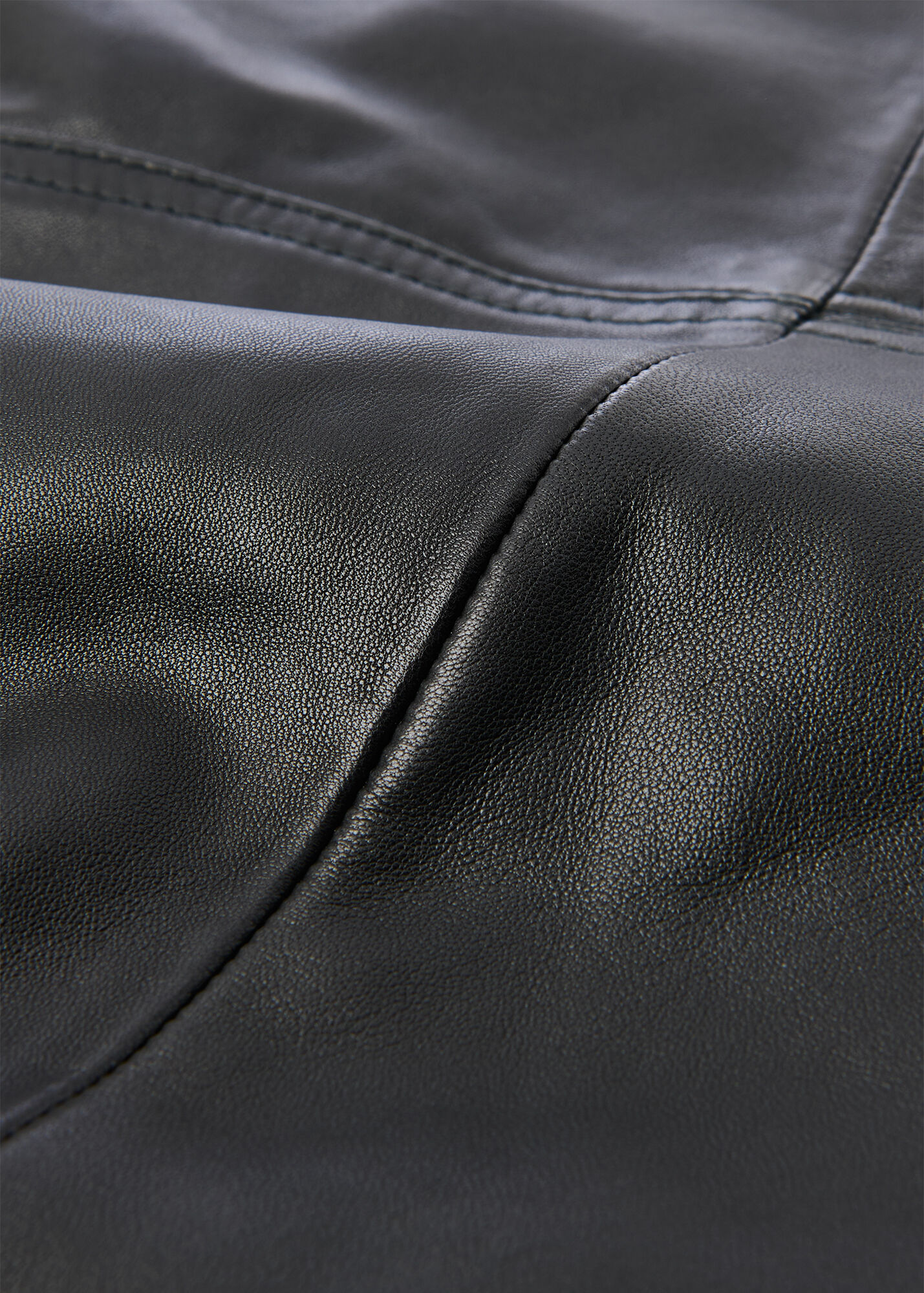 Black Leather Midi Skirt With Front Split | Whistles UK | Whistles UK