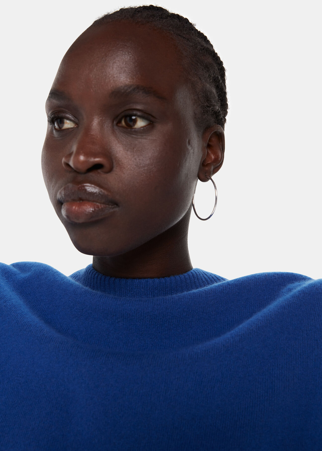 Silver Large Classic Hoop | WHISTLES | Whistles UK