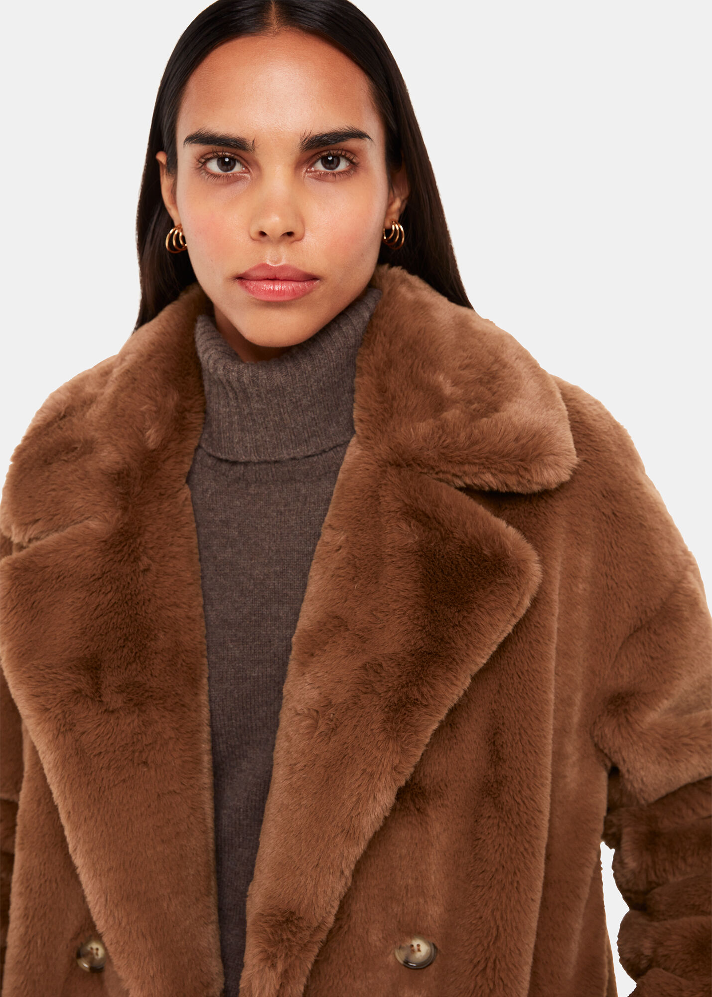 Brown Teddy Faux Fur Coat | WHISTLES | Whistles UK