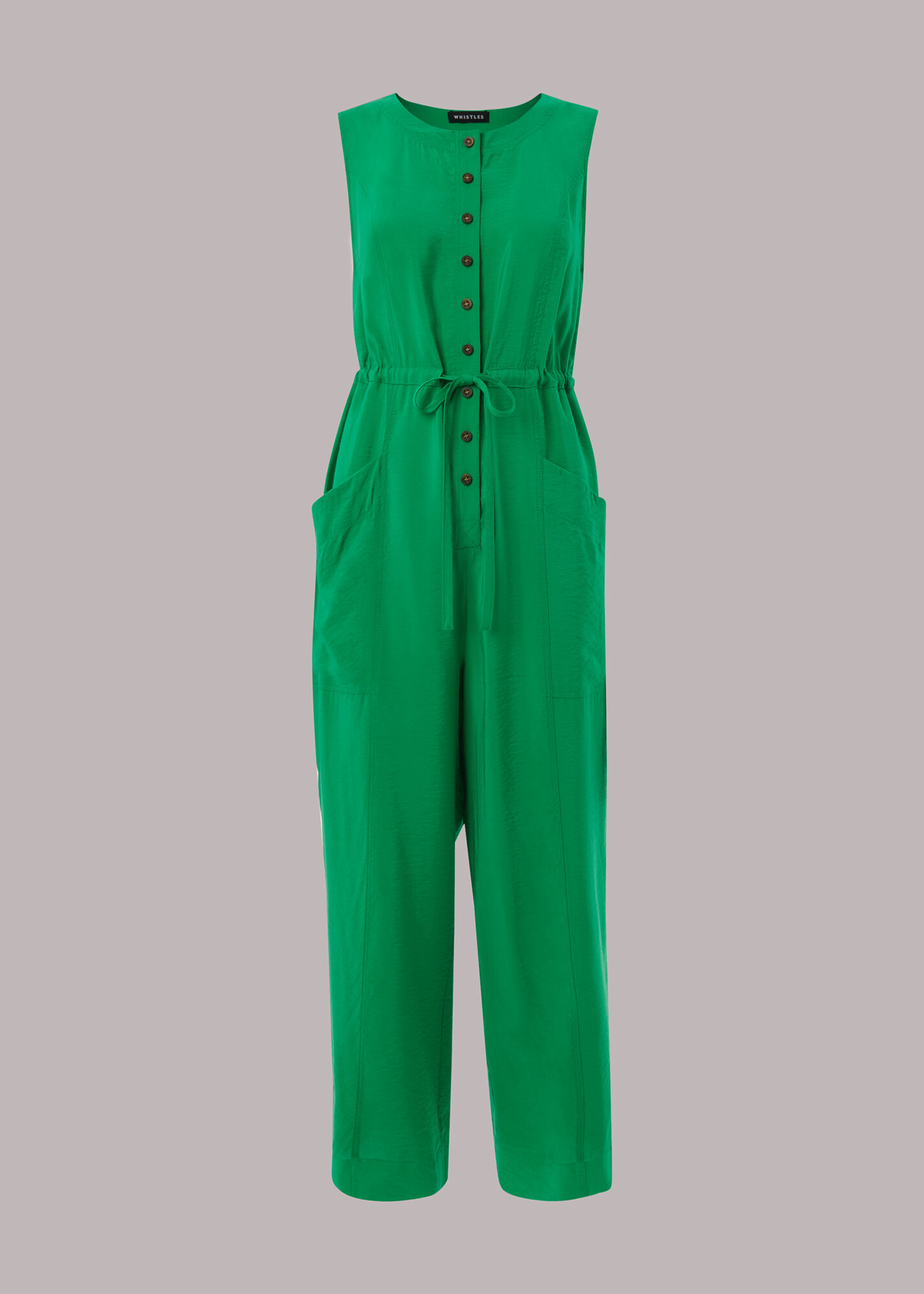 Green Jess Jumpsuit | WHISTLES | Whistles UK