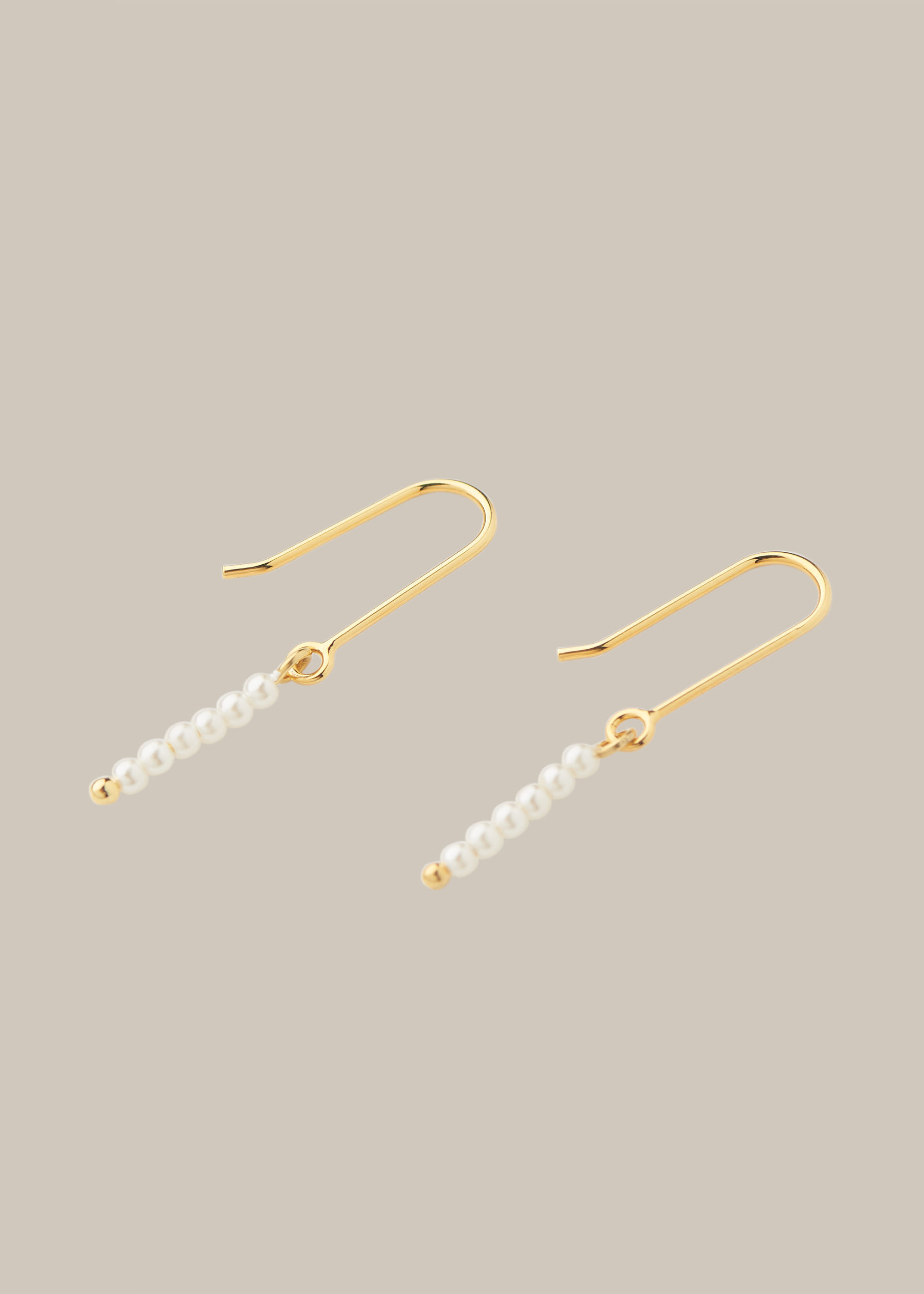 Gold Mini Pearl Drop Earring