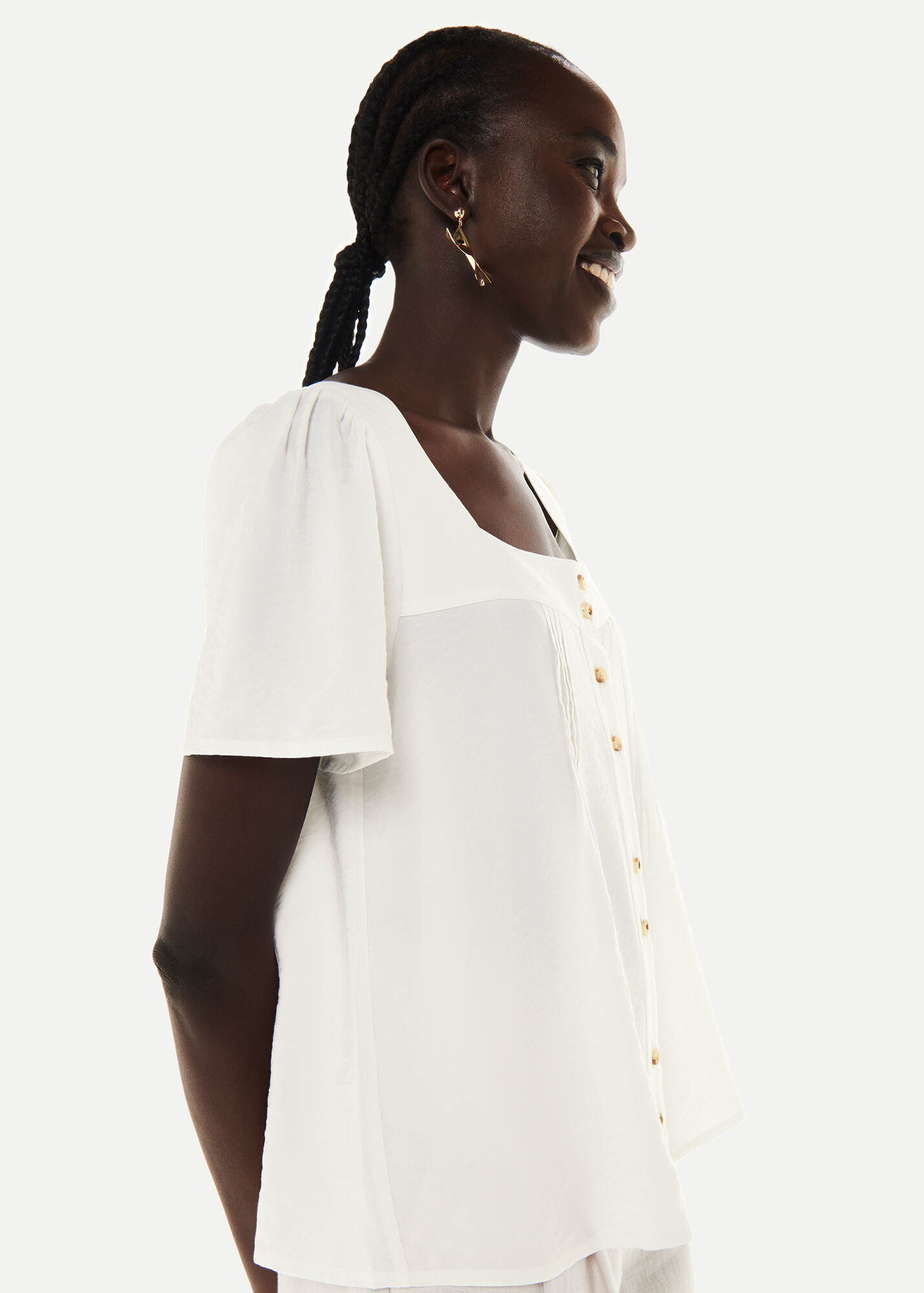 White Lily Square Neck Blouse | WHISTLES | Whistles UK