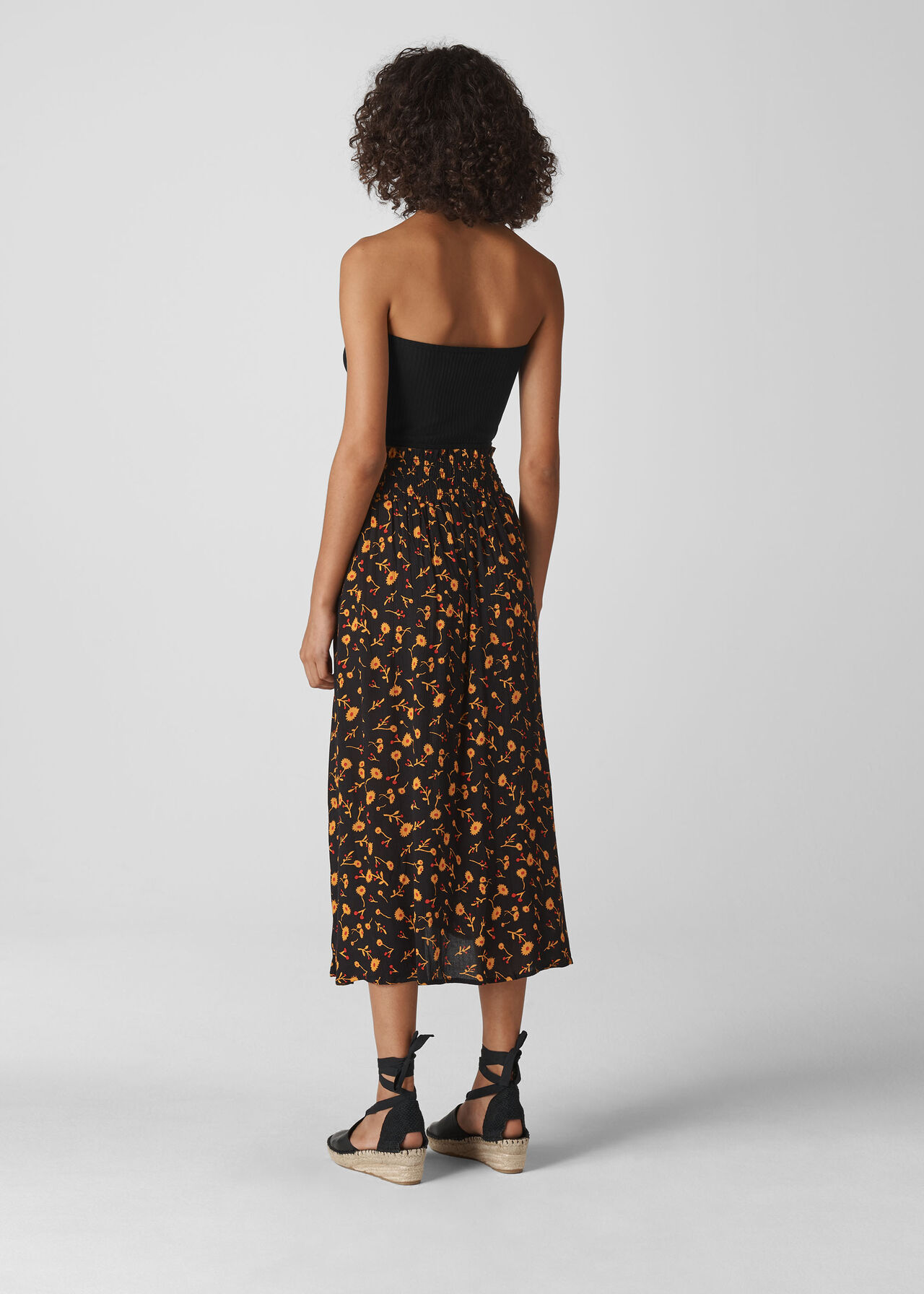 Black Ribbed Bandeau Top Whistles Whistles Au