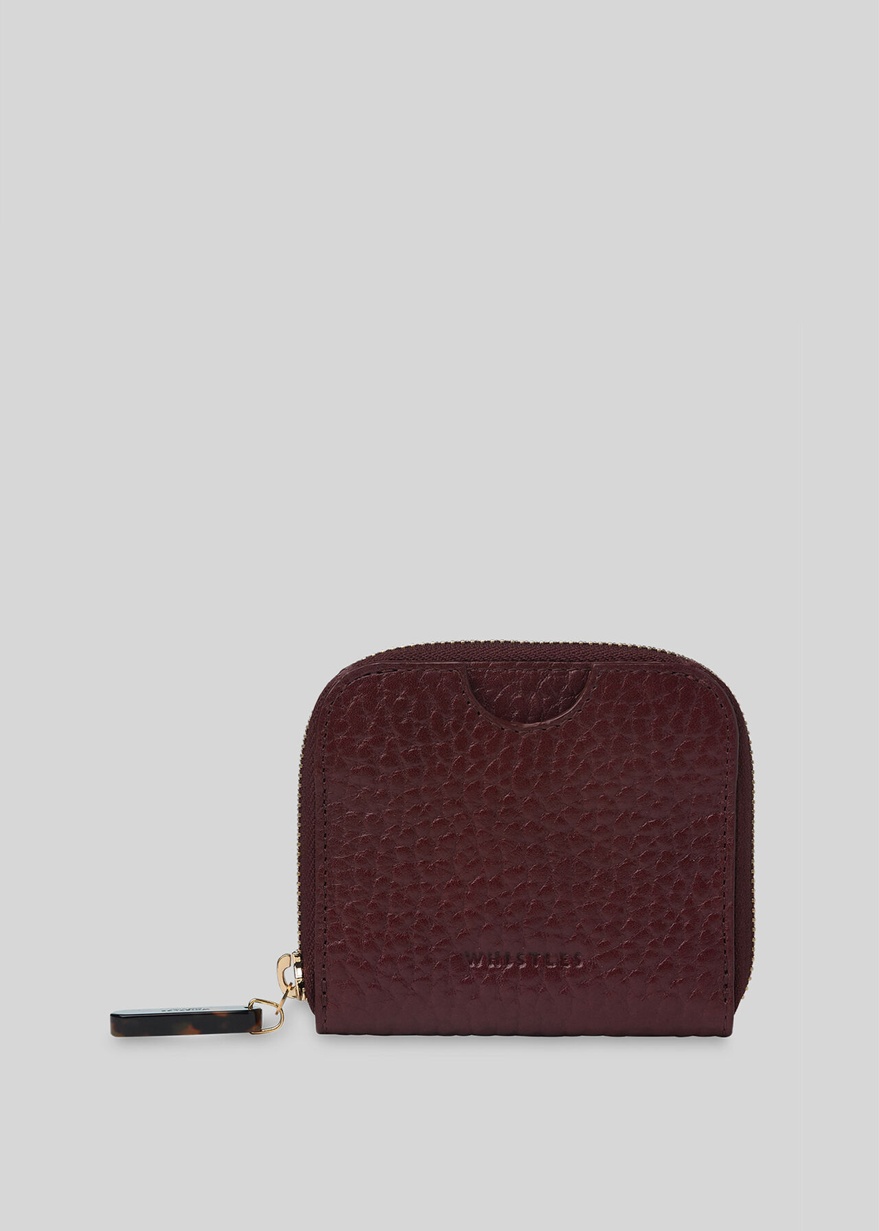Plum Murray Resin Zip Wallet | WHISTLES | Whistles UK