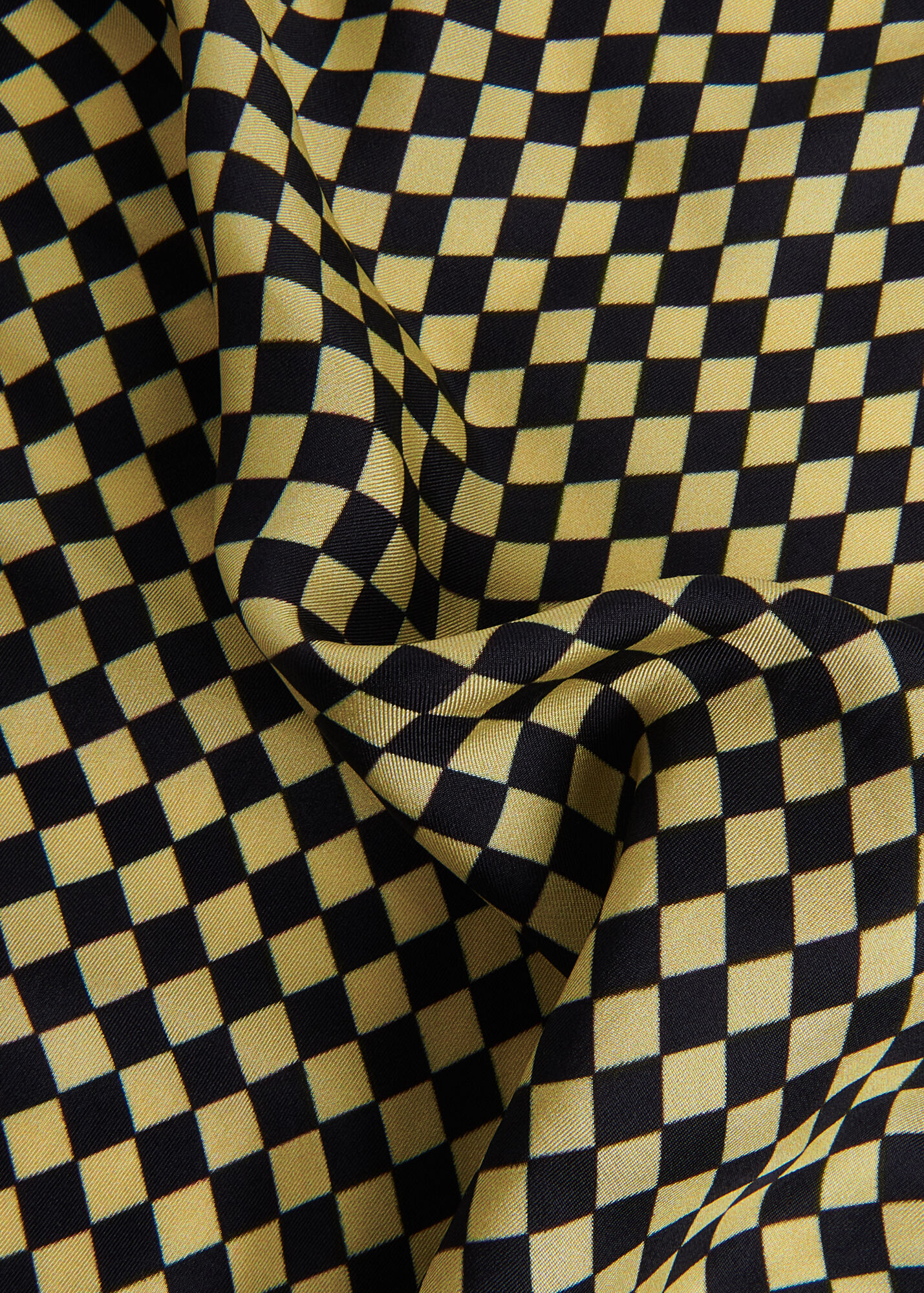Black/Multi Checkerboard Silk Scarf | WHISTLES | Whistles UK