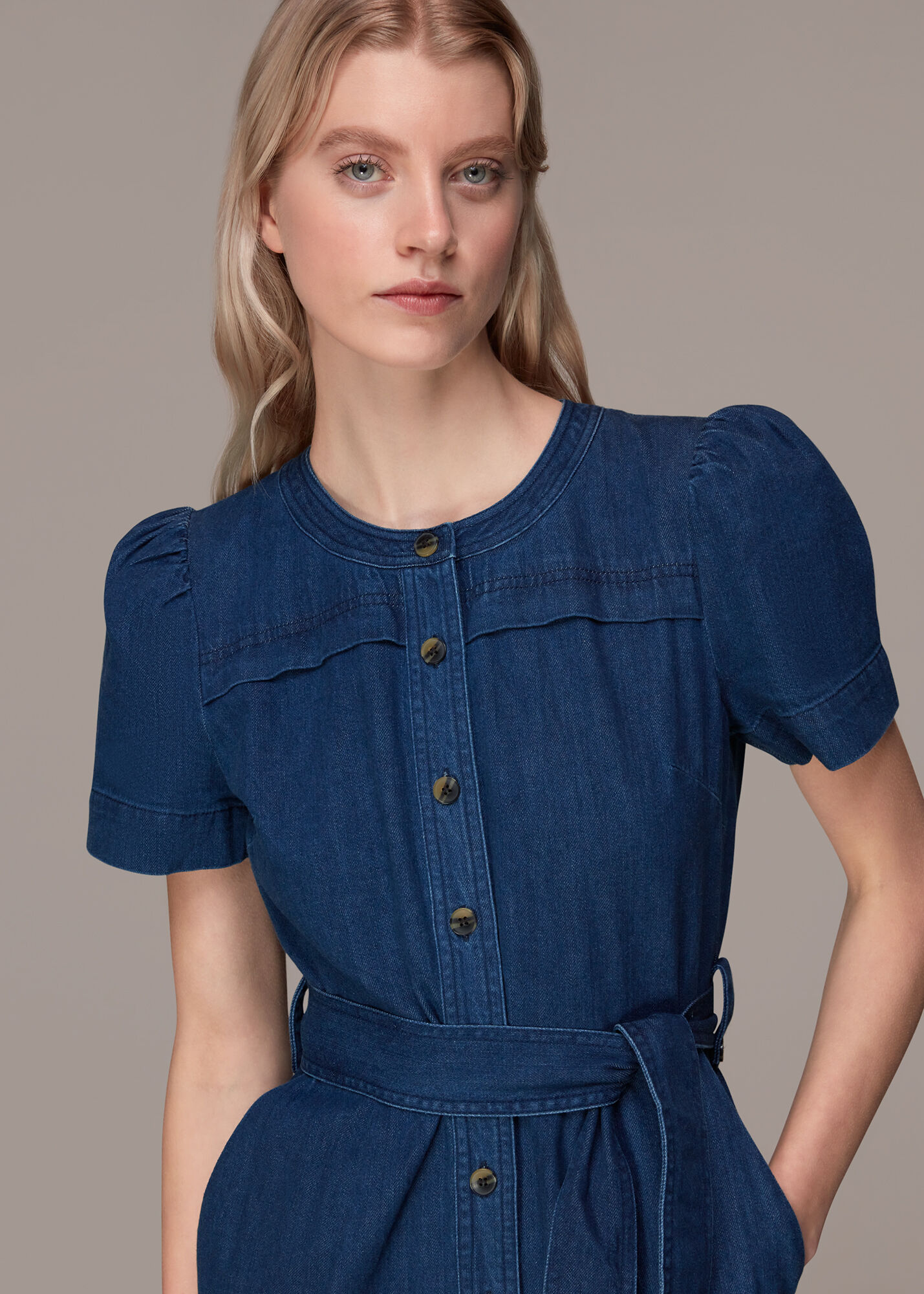 Denim Alana Denim Jumpsuit | WHISTLES