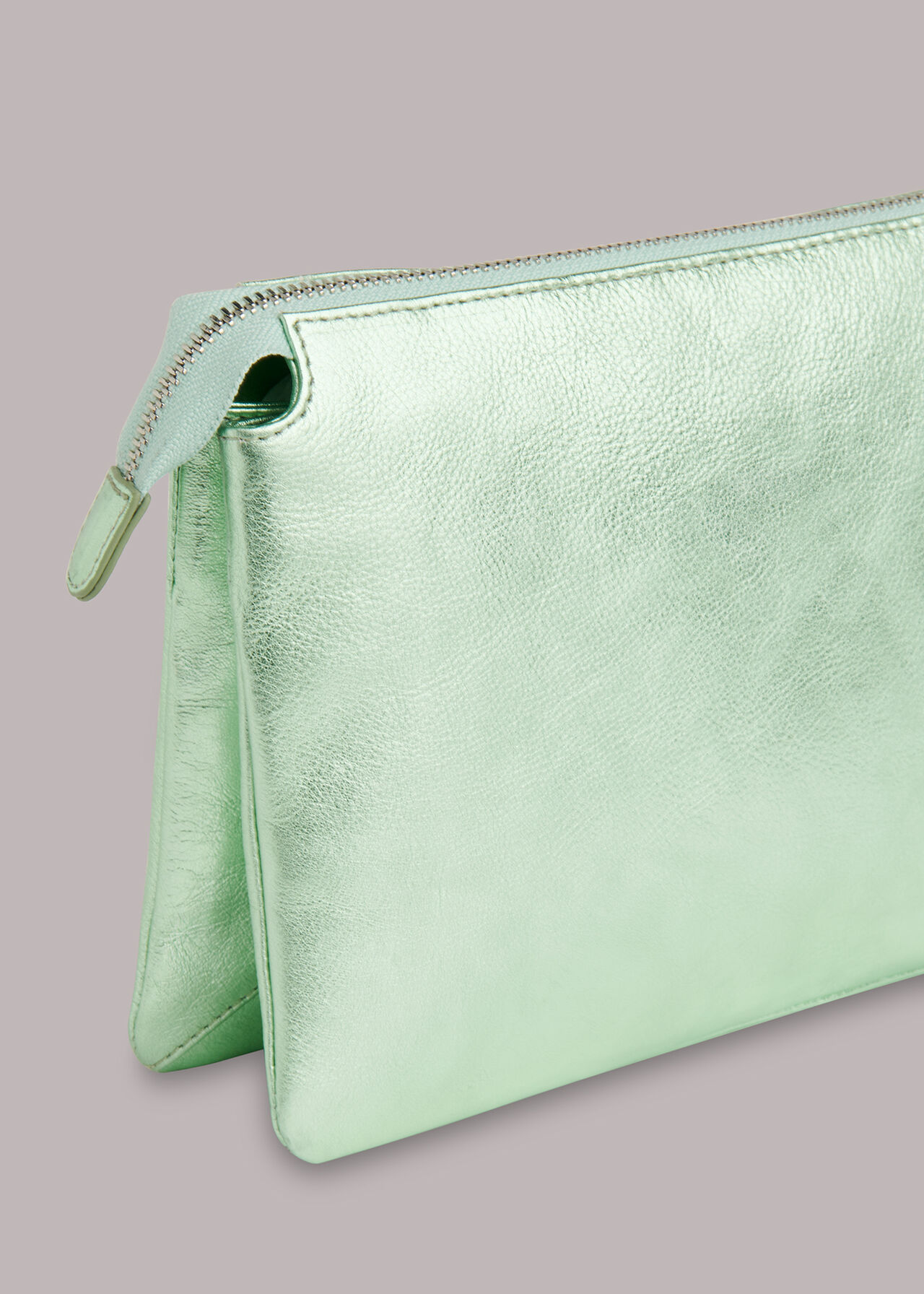 Green Elita Double Pouch Clutch | WHISTLES