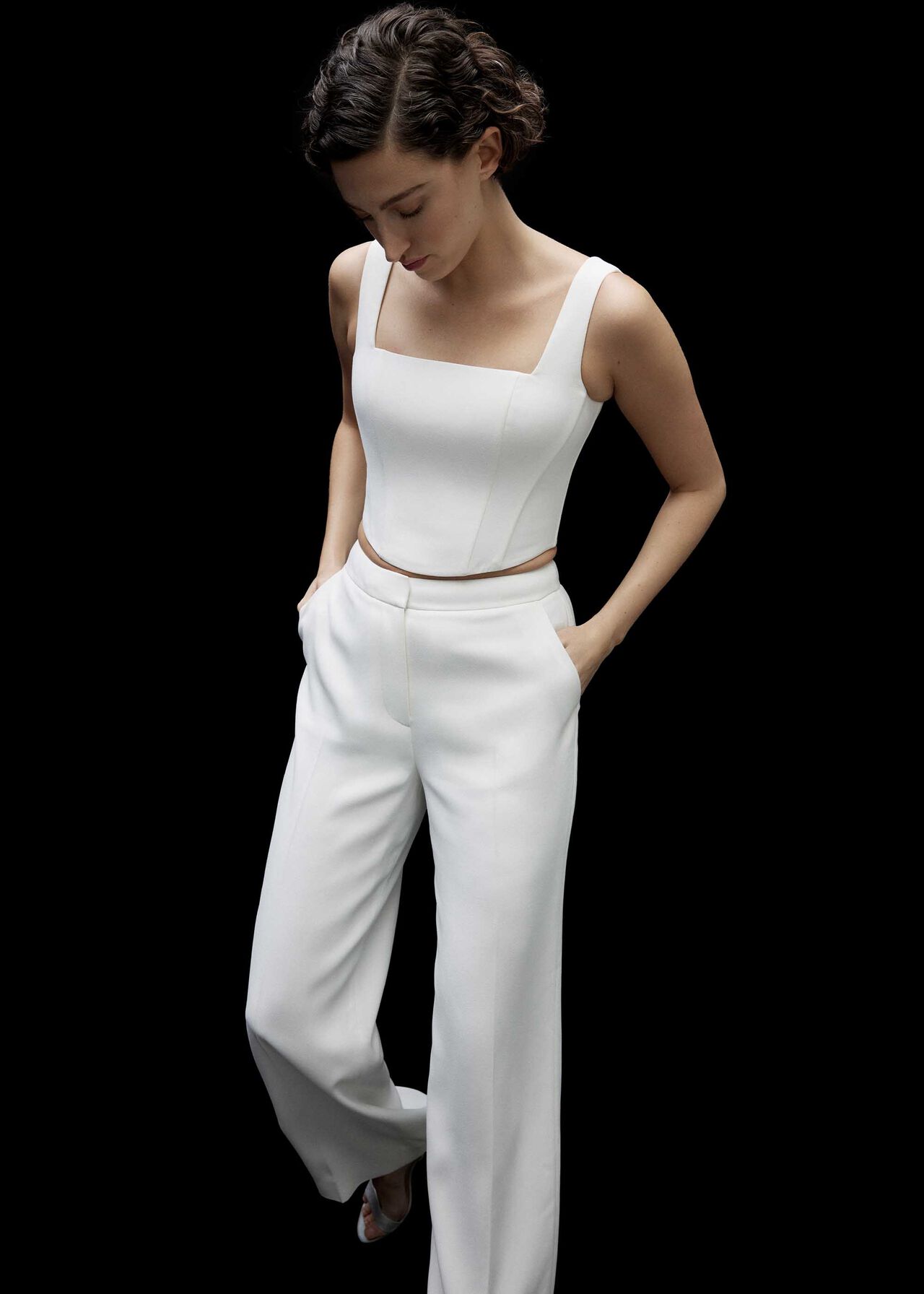Ivory Structured Corset Bridal Top | WHISTLES | Whistles UK