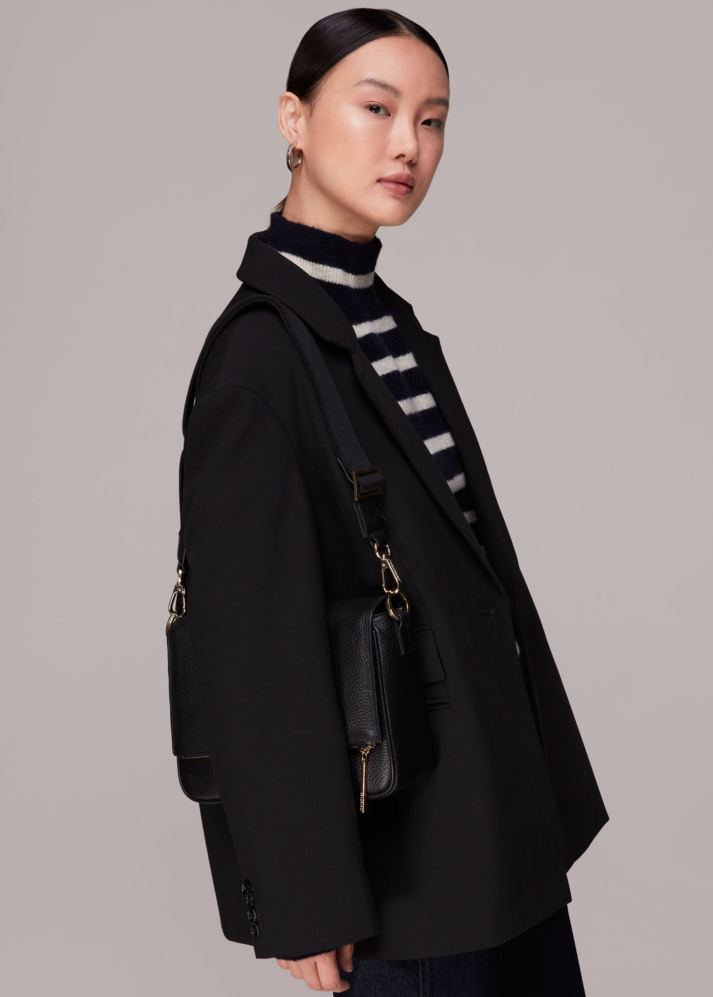 Black Carla Oversized Blazer | WHISTLES | Whistles UK