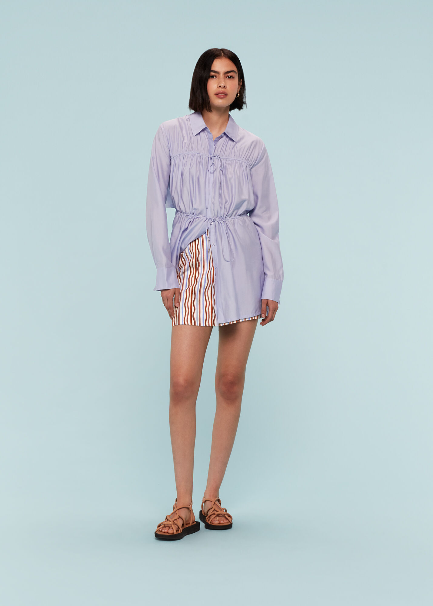 Multicolour Wiggle Stripe Mini Skirt | WHISTLES | Whistles UK