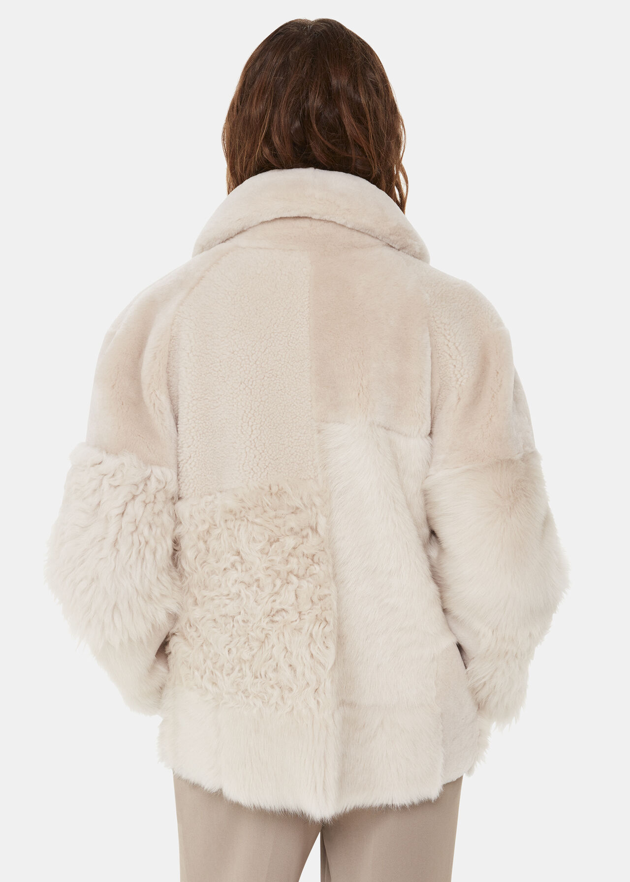 Ivory/Multi Hema Shearling Coat | WHISTLES