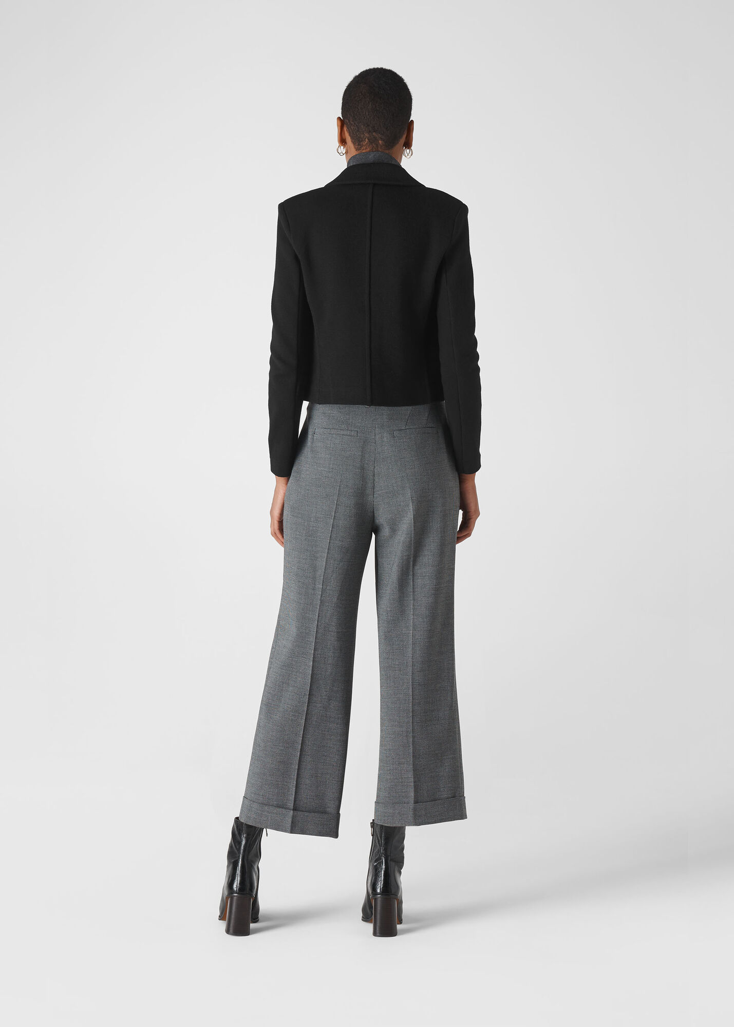 Black Button Front Jersey Jacket | WHISTLES | Whistles UK