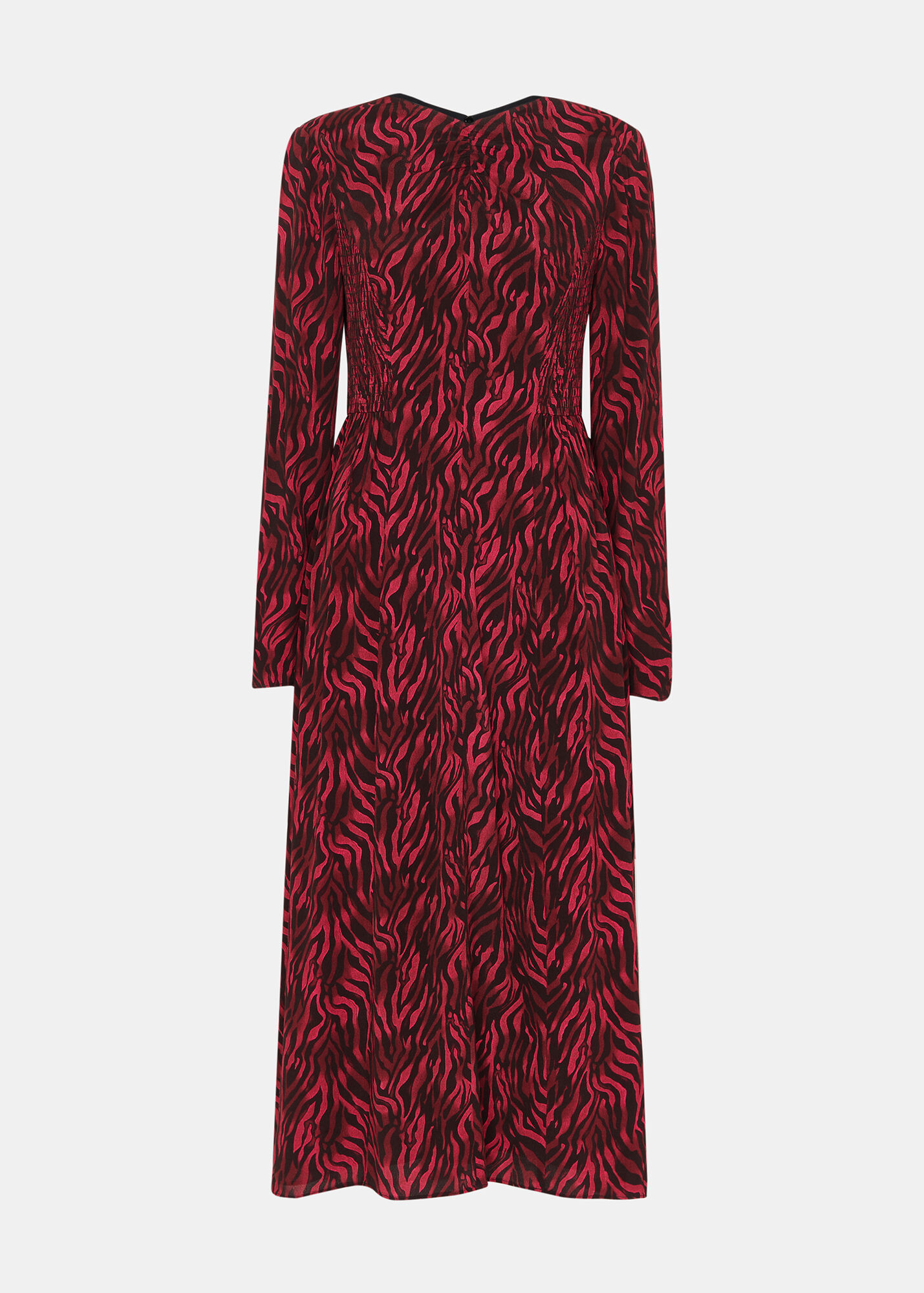 Red/Multi Shadow Tiger Heather Dress | WHISTLES | Whistles US