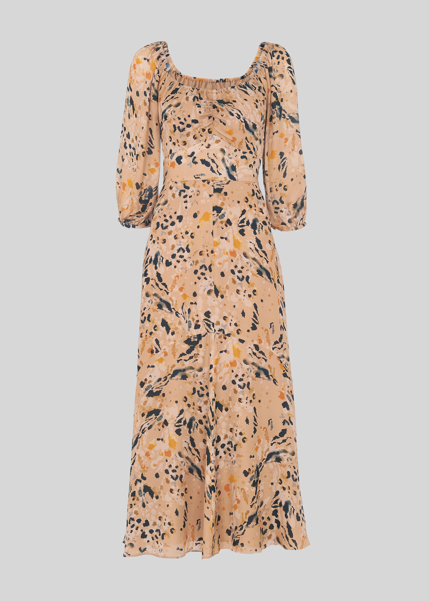 Multicolour Leopard Print Silk Dress | WHISTLES