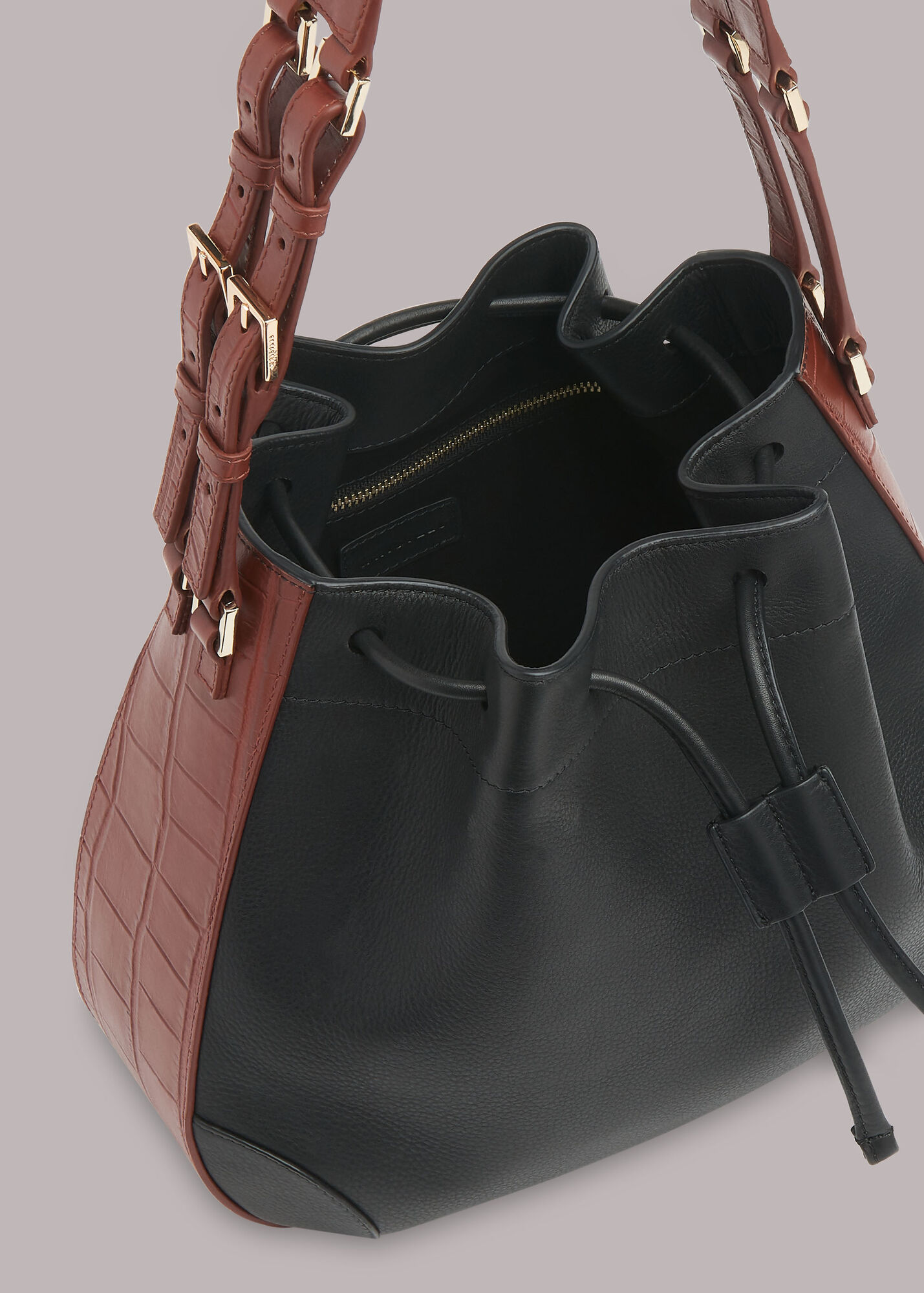 Black/Multi Derin Drawstring Shoulder Bag | WHISTLES