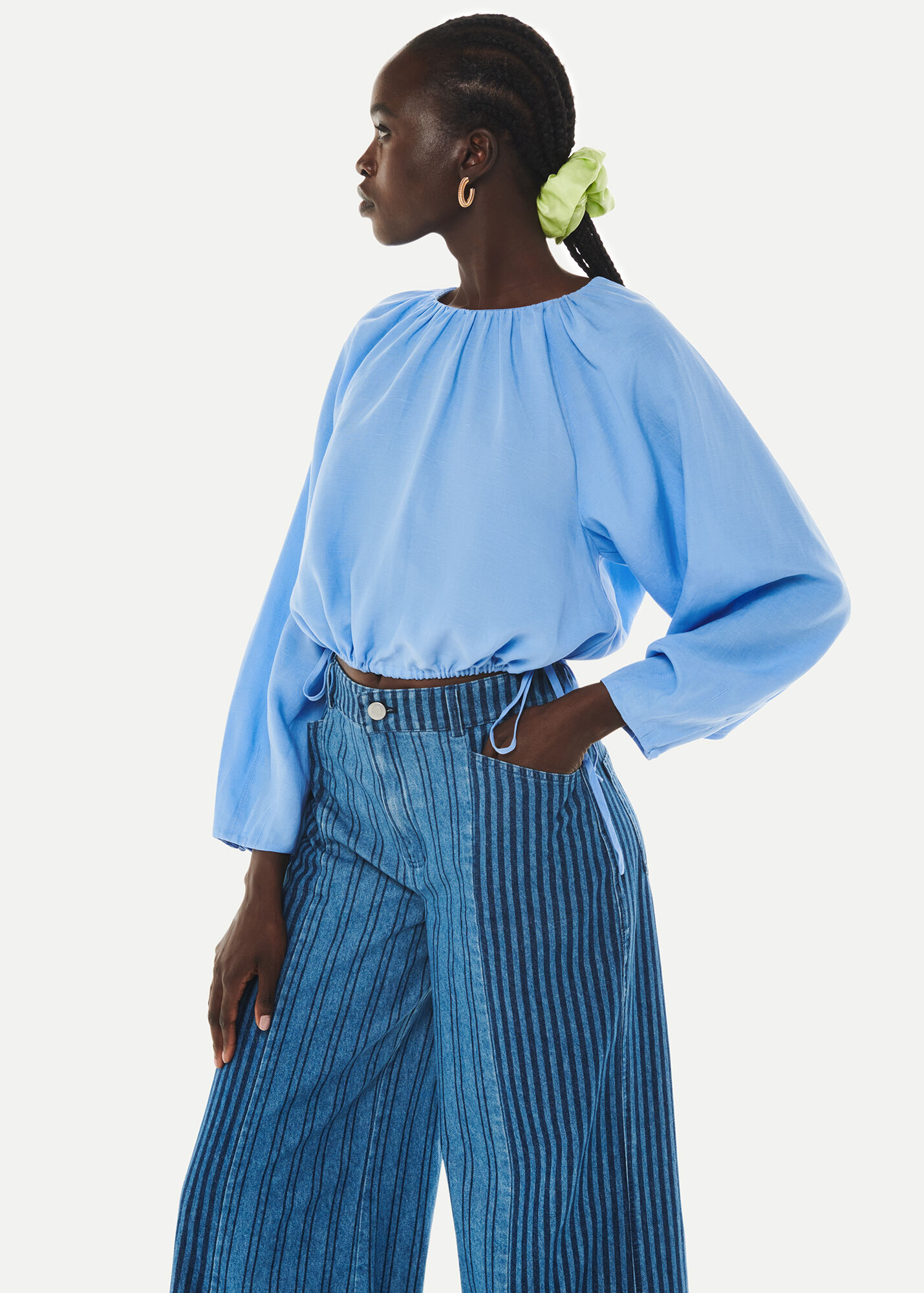 Pale Blue Nancy Top | WHISTLES | Whistles UK