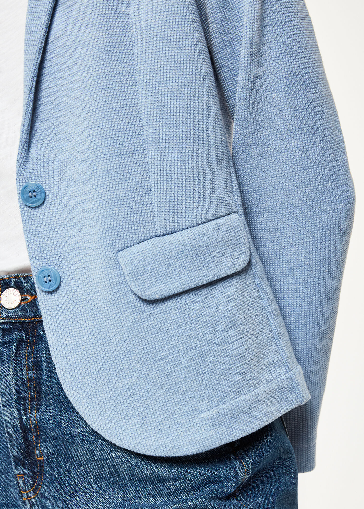 Women's Light Blue Slim Jersey Jacket | Whistles UK