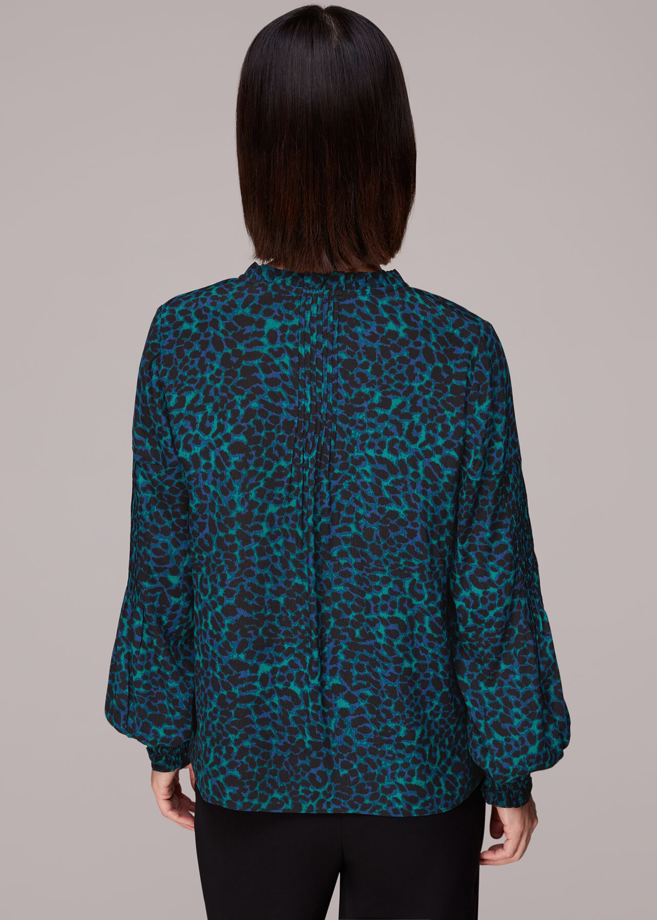 Teal Multi Forest Leopard Blouse Whistles