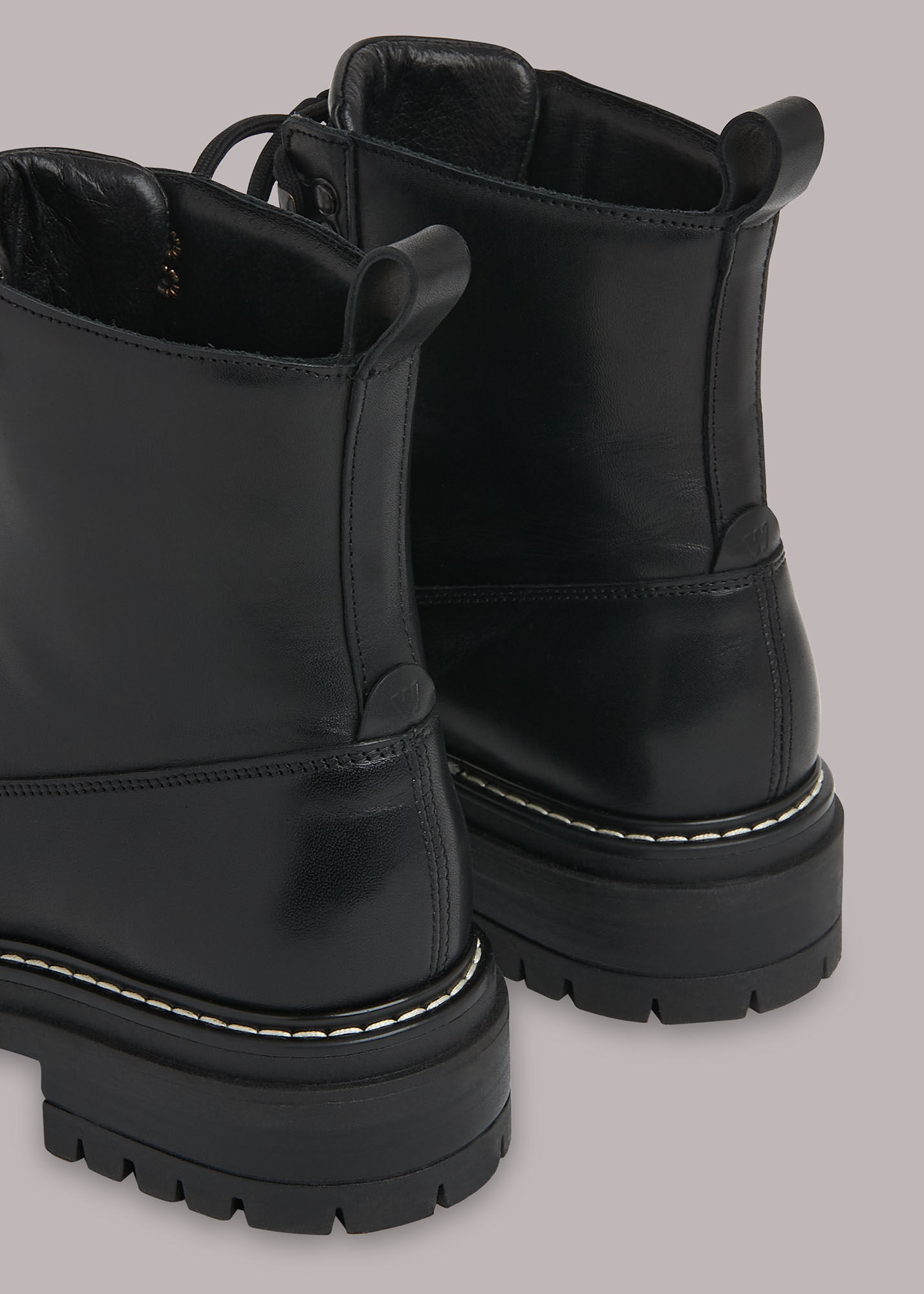 Black Bexley Lace Up Boot | WHISTLES | Whistles UK