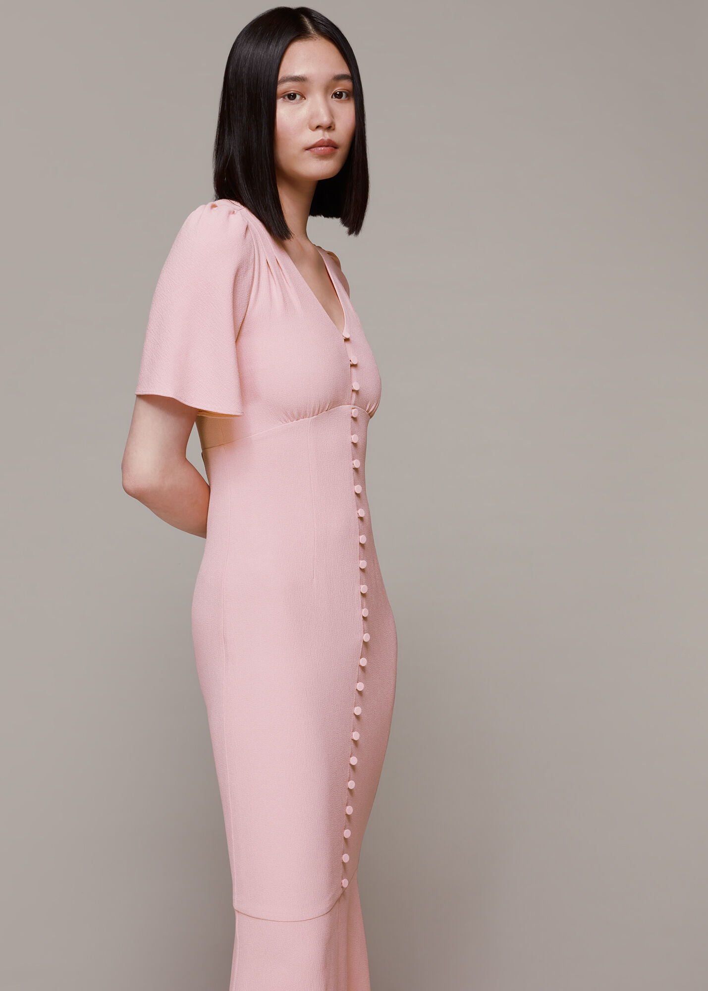 Pale Pink Molly Maxi Dress | WHISTLES | Whistles UK