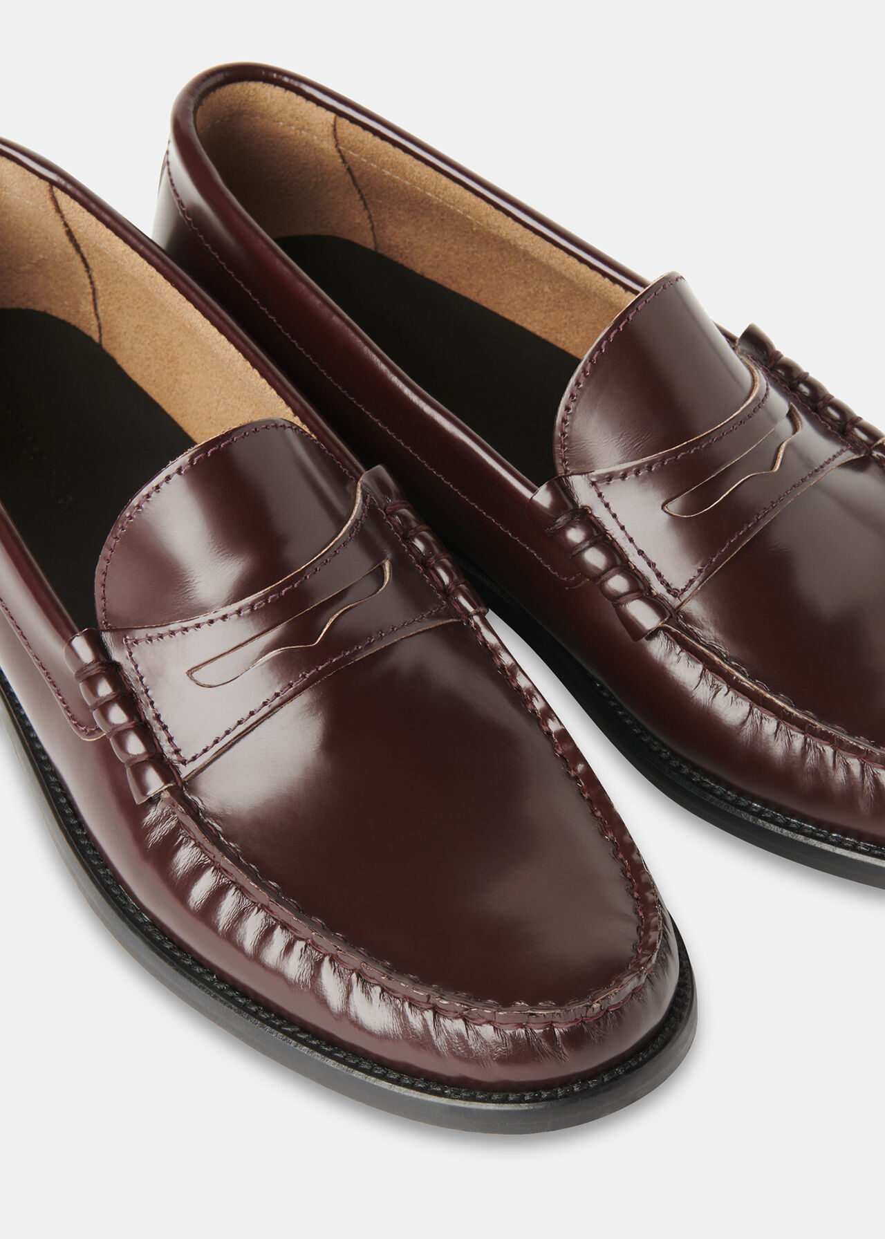 Burgundy Manny Slim Loafer | WHISTLES