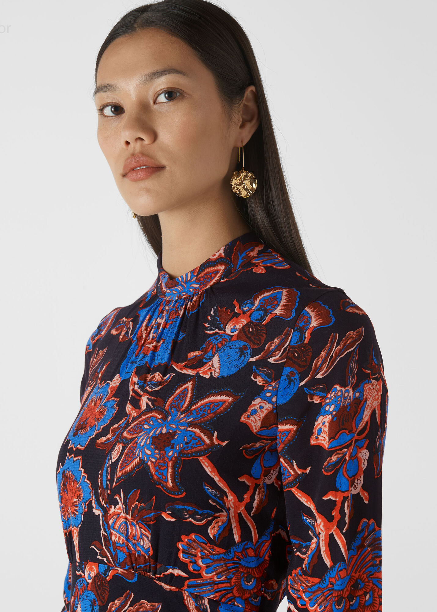 Black/Multi Ruby Trailing Bloom Dress | WHISTLES | Whistles UK